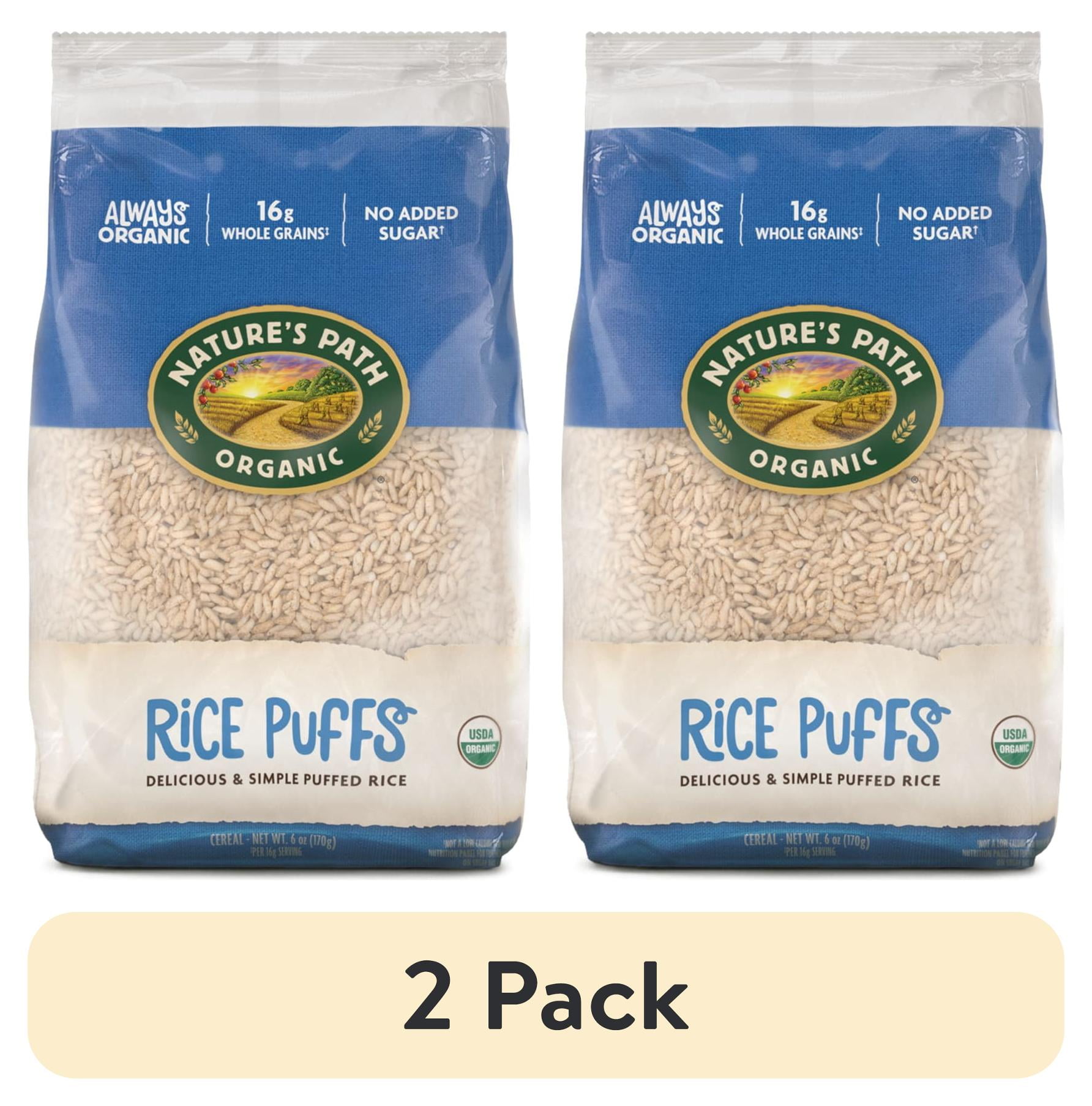 (2 pack) Nature's Path Organic Puffed Rice Cold Cereal 6oz EcoPac Bag ...