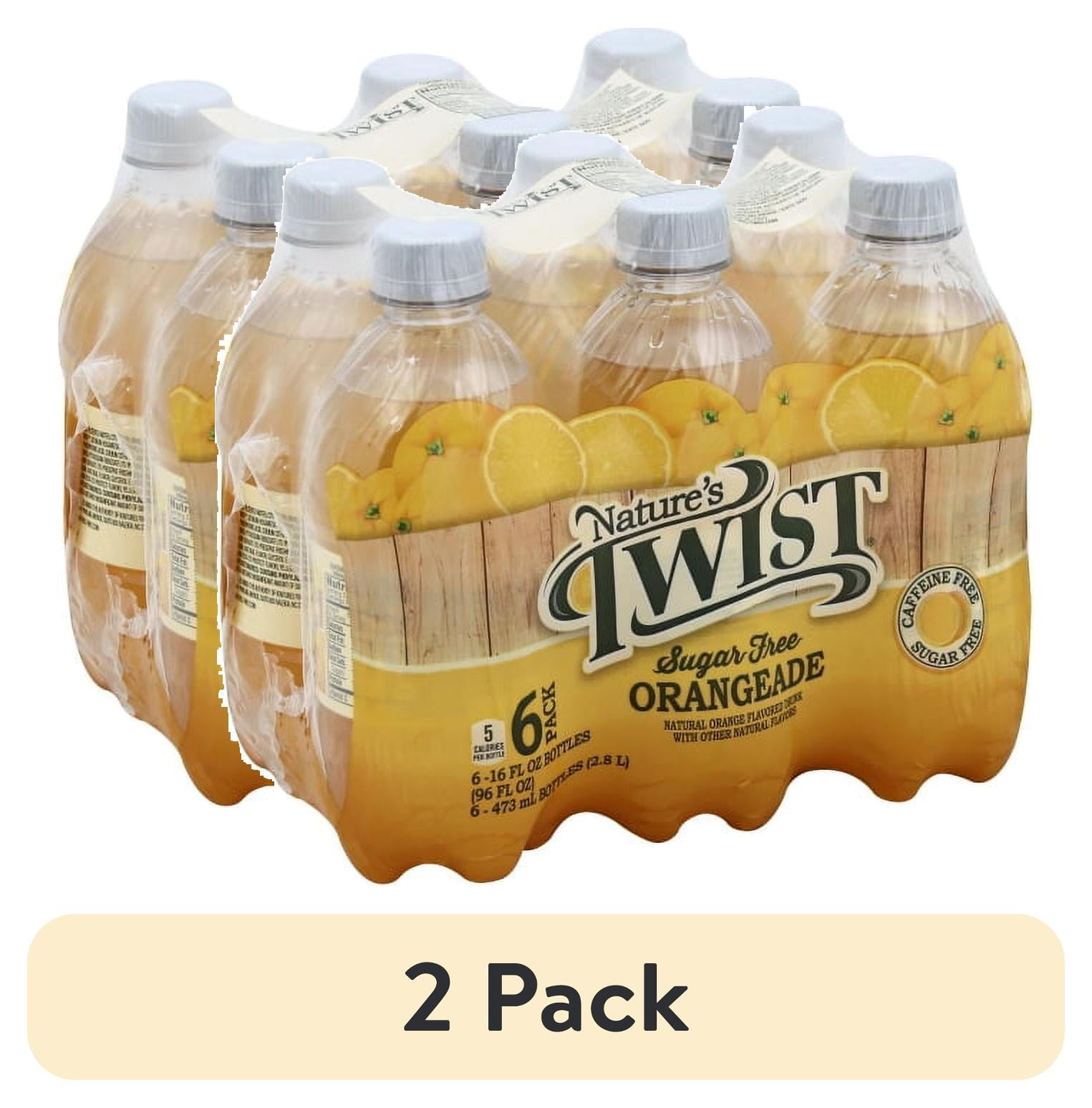 (2 pack) Nature's Twist Sugar-Free Orangeade, 6 fl oz, 6 Pack - Walmart.com