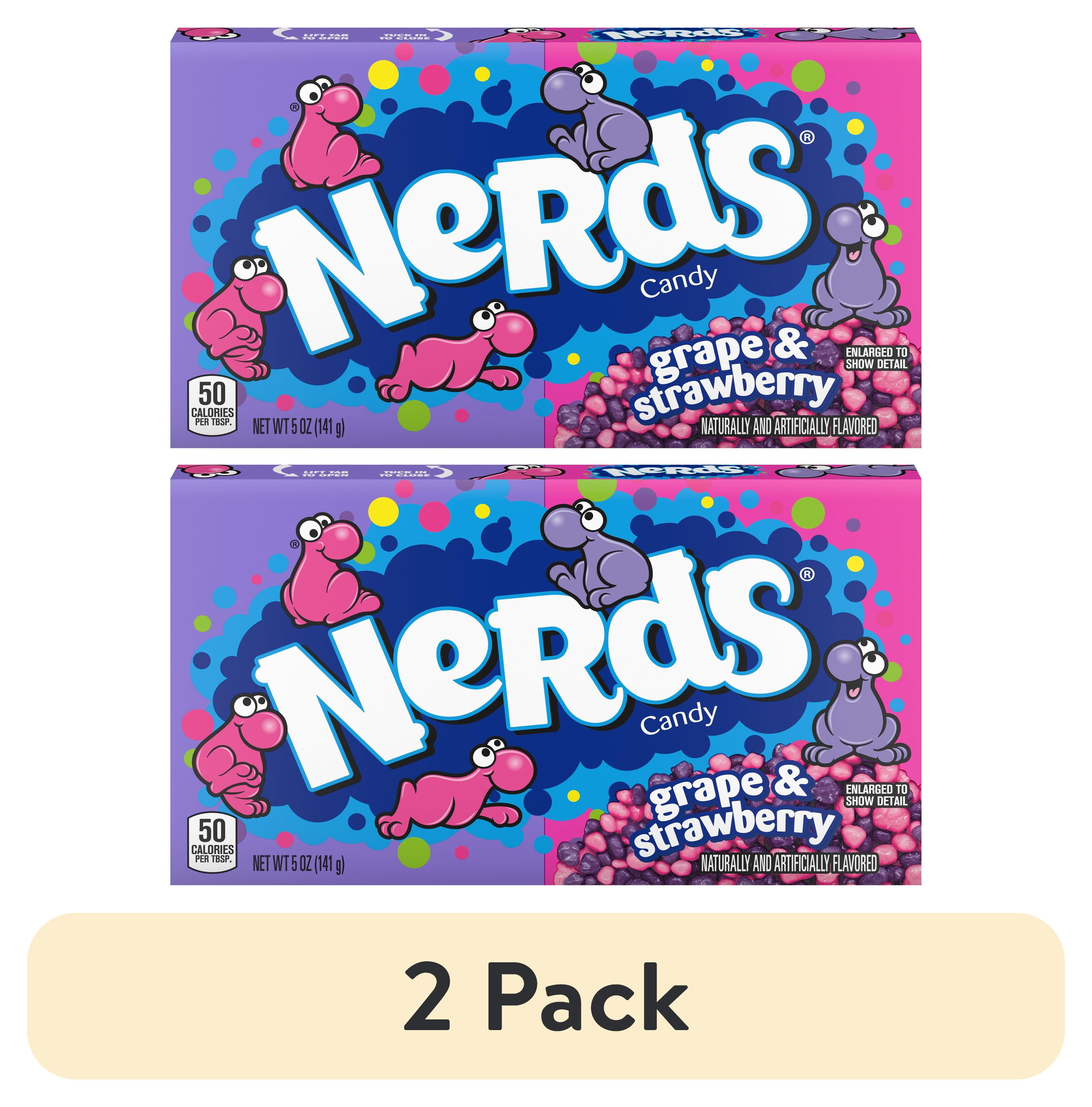 (2 pack) NERDS Candy, Grape and Strawberry, 5 oz Theater Box - Walmart.com