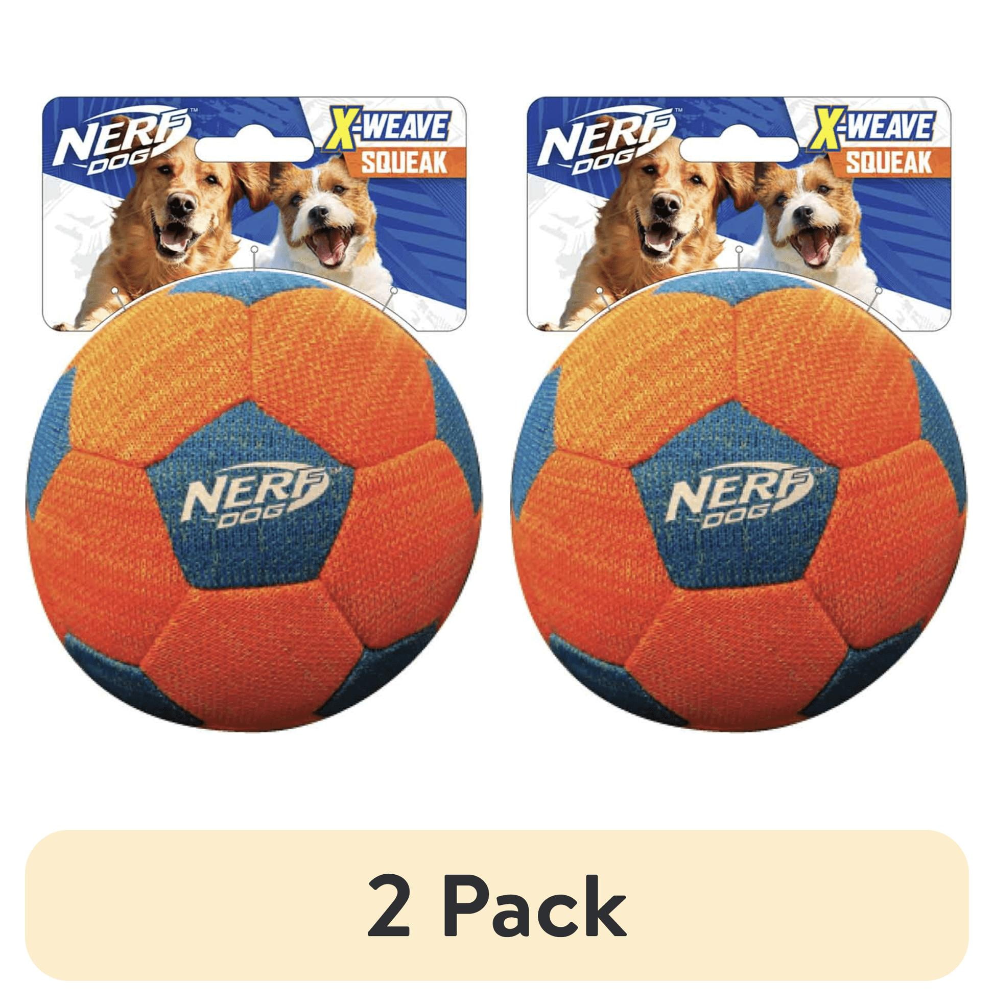 (2 pack) Nerf Dog X-Weave Squeak Soccer Ball for Large Dogs - Walmart.com