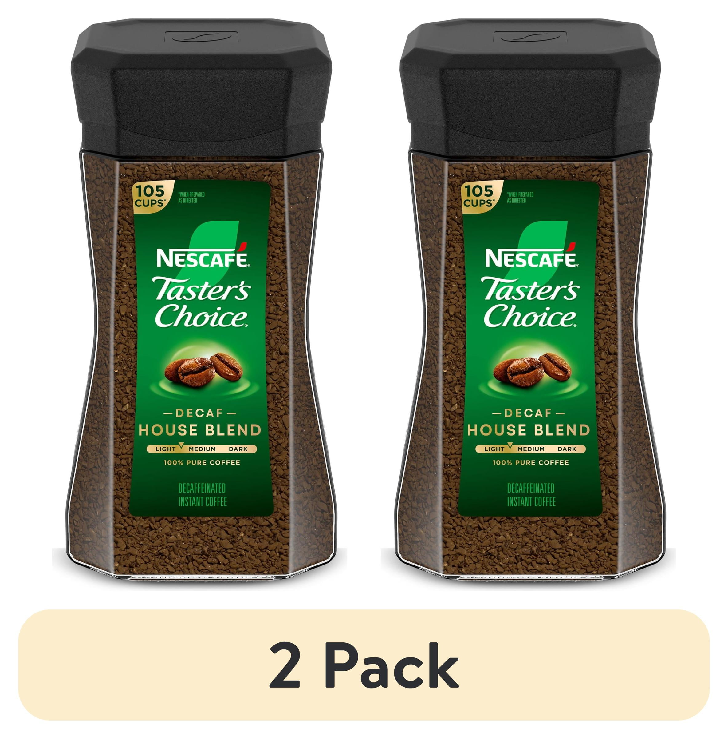(2 pack) NESCAFÉ Taster's Choice Decaf House Blend, Medium Light Roast ...