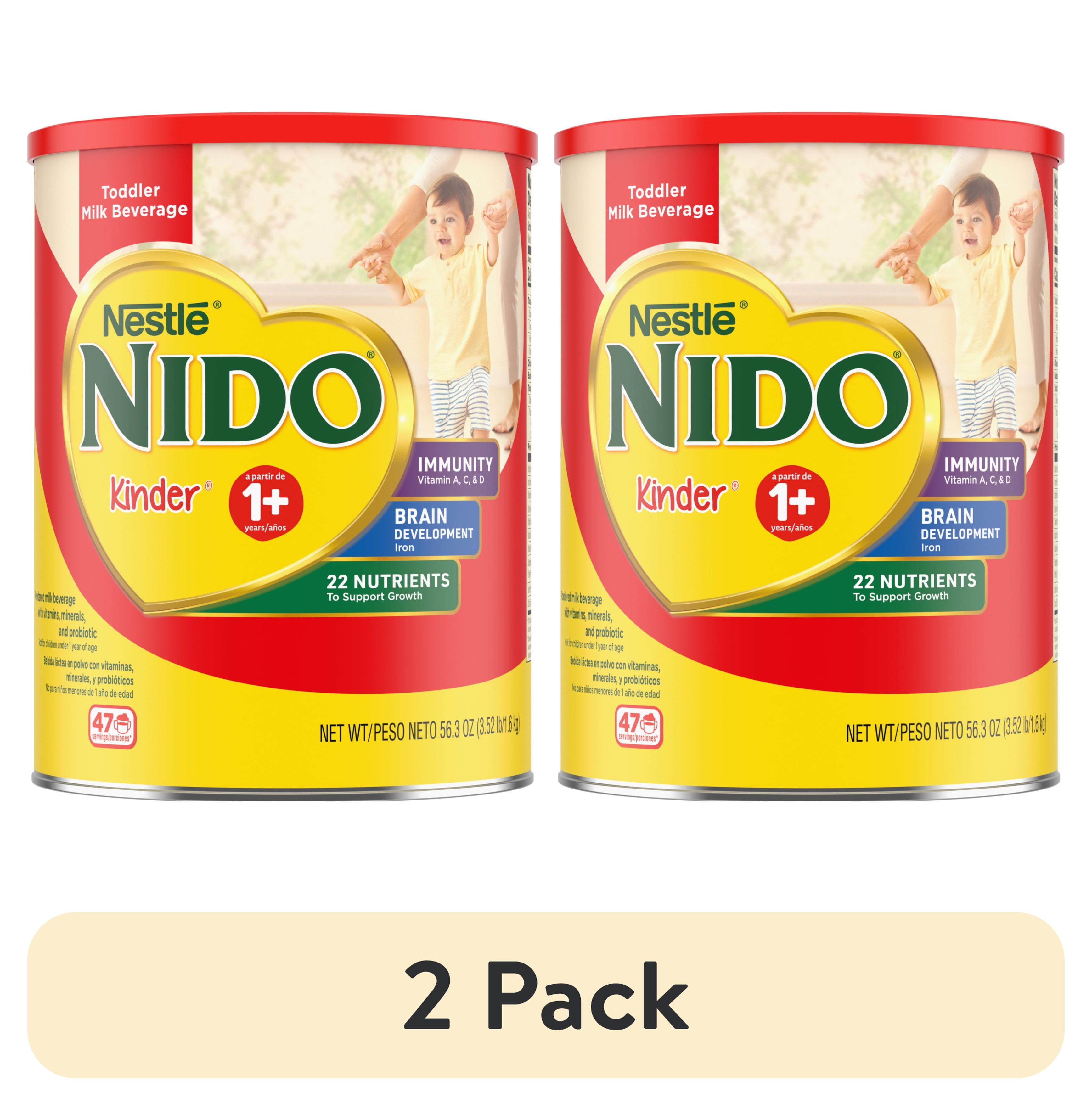 (2 pack) NIDO Kinder 1+ Powder Beverage Mix, Immunity Toddler Milk with ...