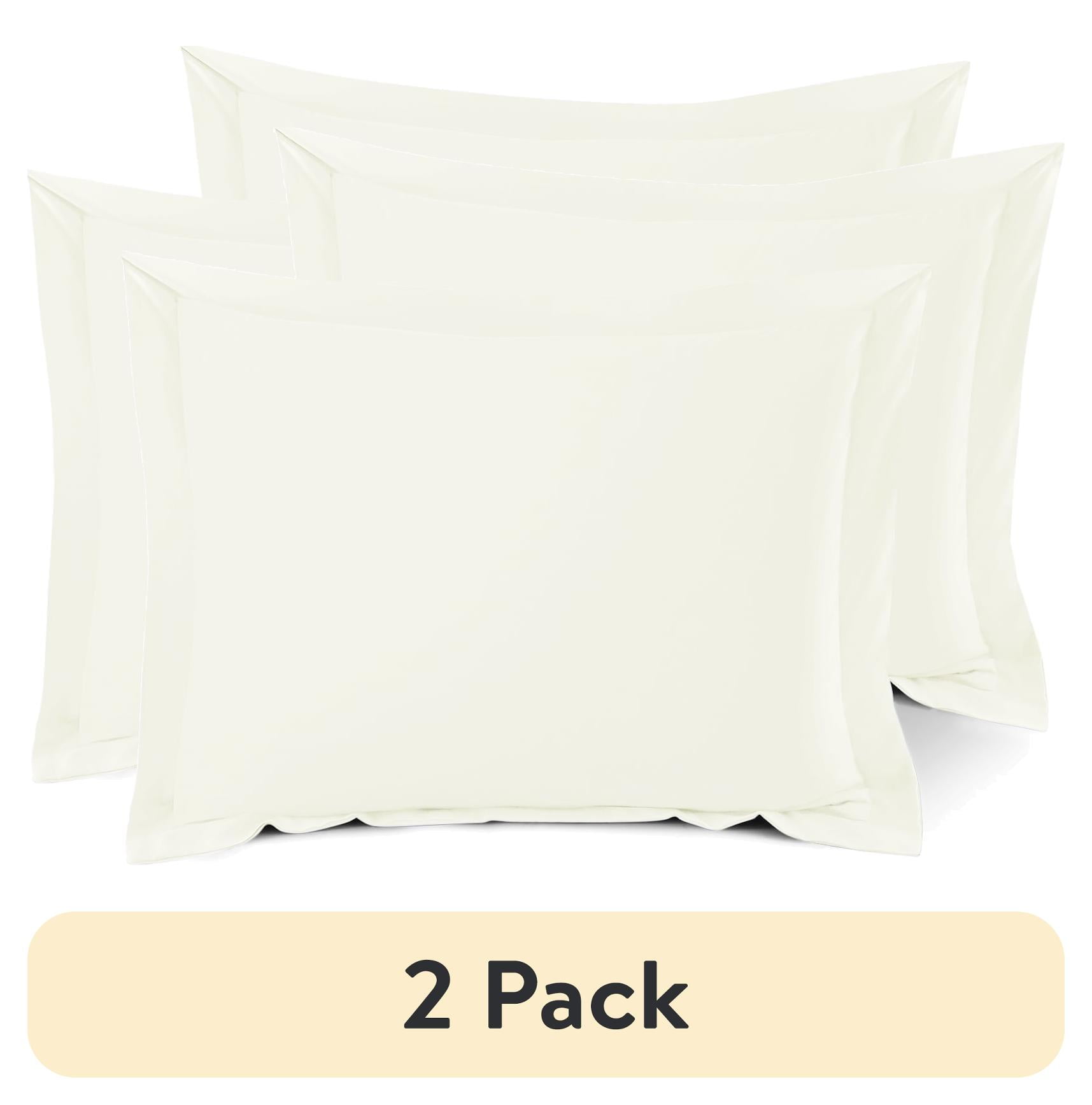 (2 pack) Nestl Pillow Sham Set of 2, Premium 1800 Series Double Brushed ...