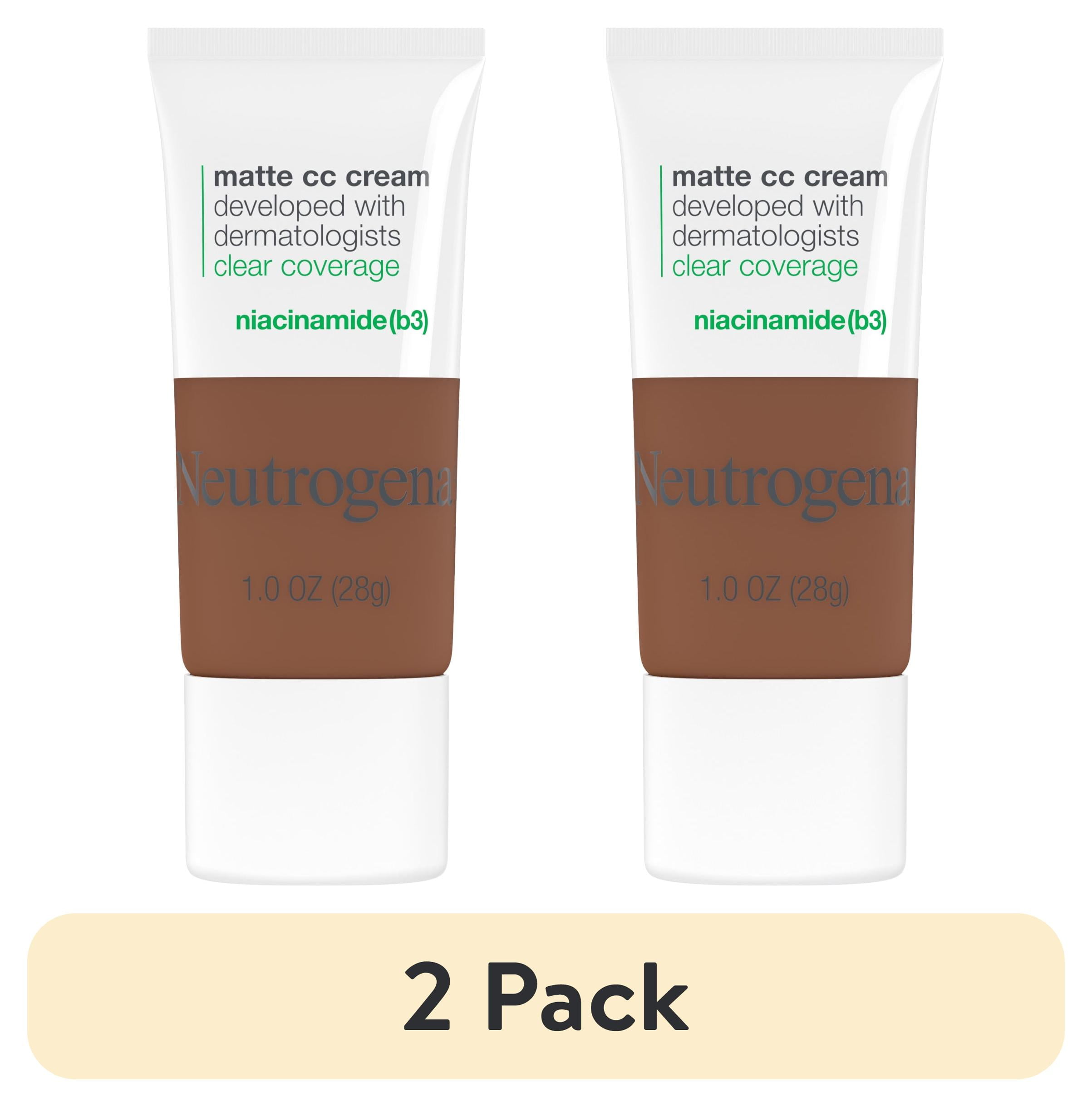 (2 pack) Neutrogena Clear Coverage Flawless Matte CC Cream, Cinnamon, 1 ...