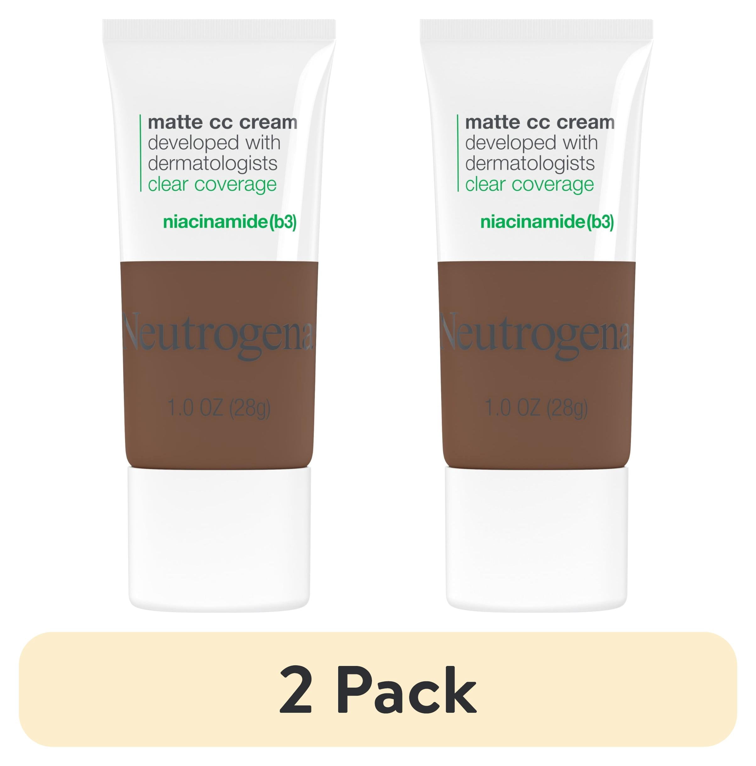 (2 pack) Neutrogena Clear Coverage Flawless Matte CC Cream, Truffle, 1 ...
