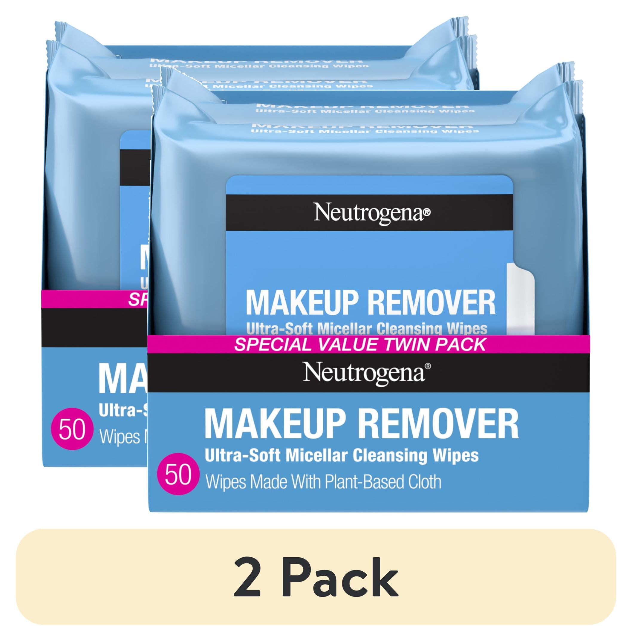 (2 pack) Neutrogena Makeup Remover Wipes & Face Cleansing Towelettes ...