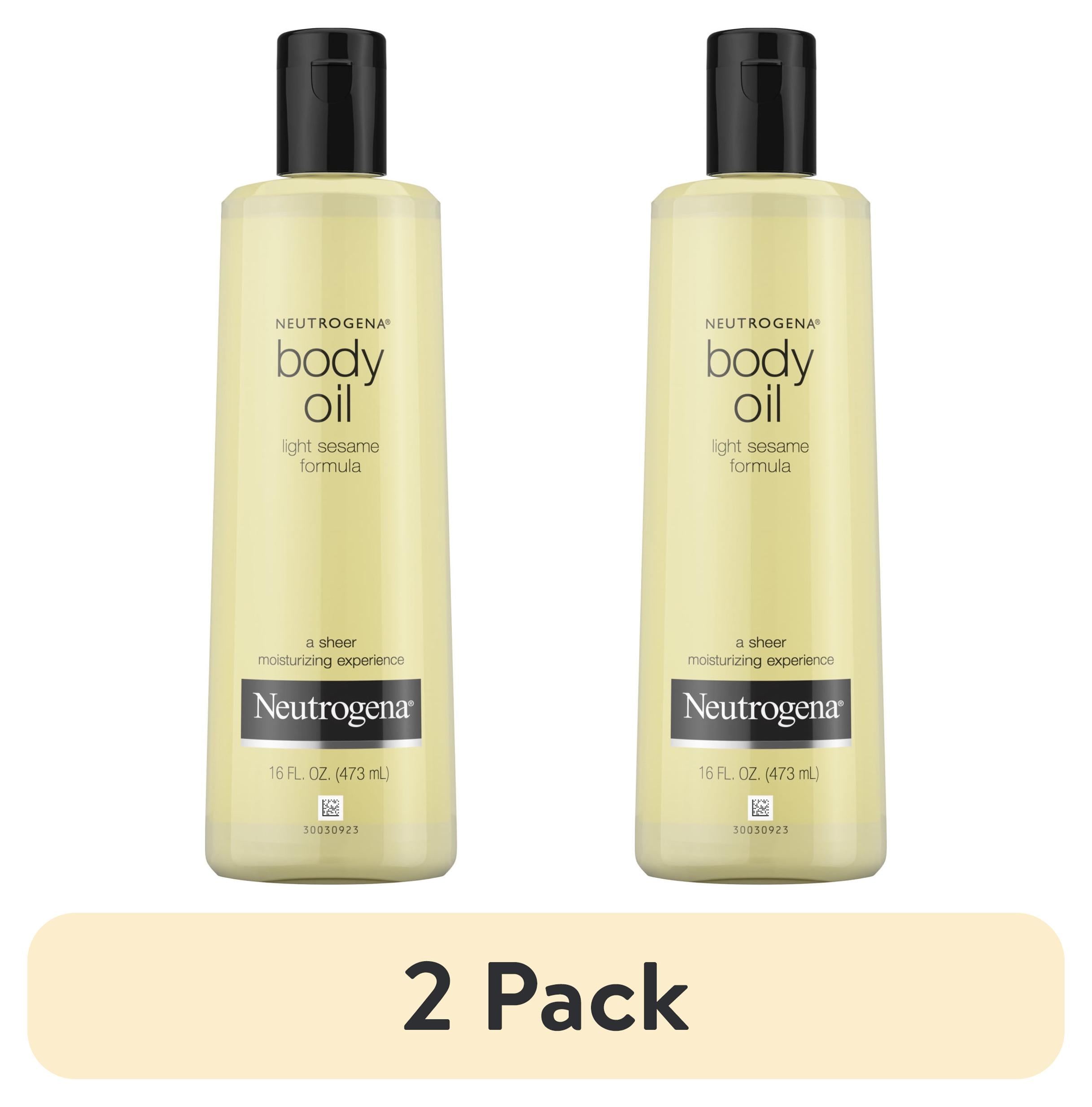 (2 pack) Neutrogena Body Oil For Dry Skin, Light Sesame Formula, 16 fl ...