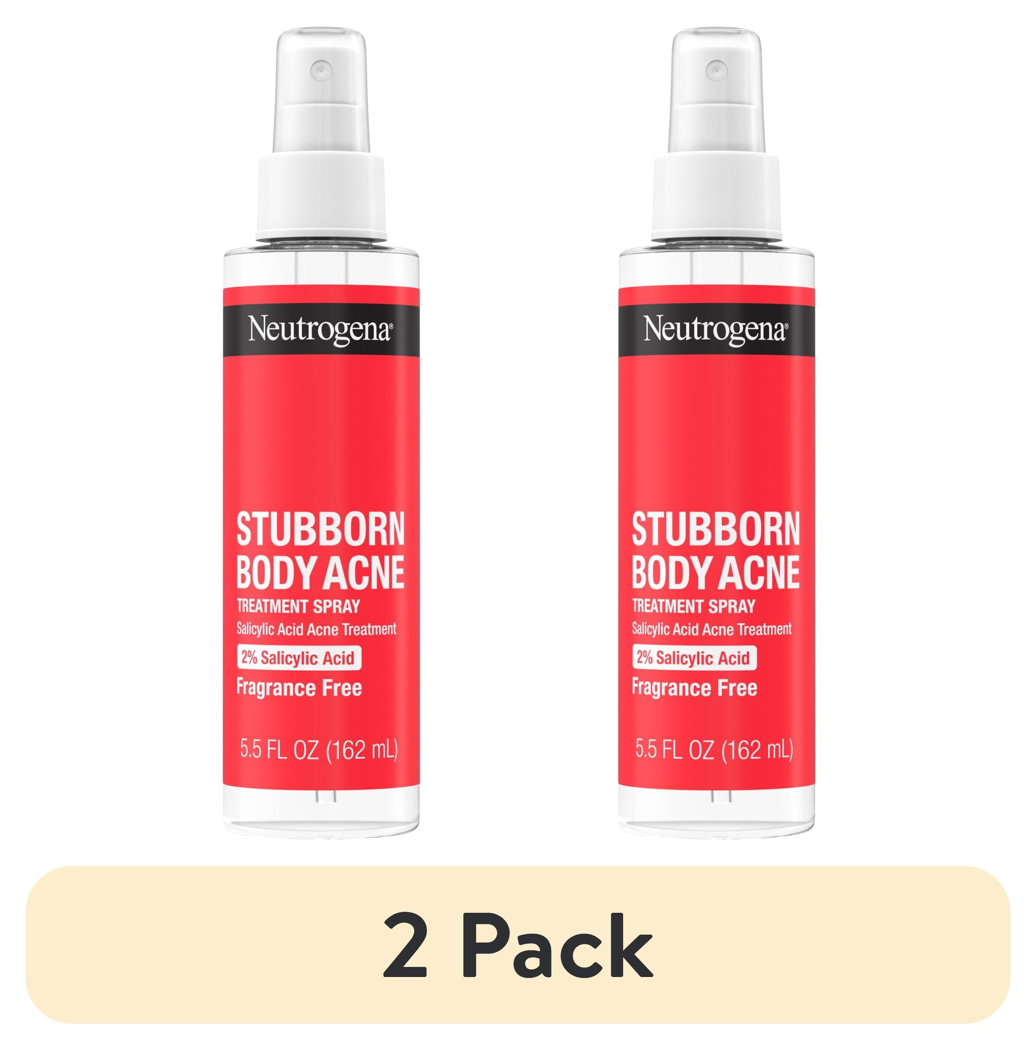 (2 pack) Neutrogena Stubborn Body Acne Treatment Spray, 2% Salicylic ...