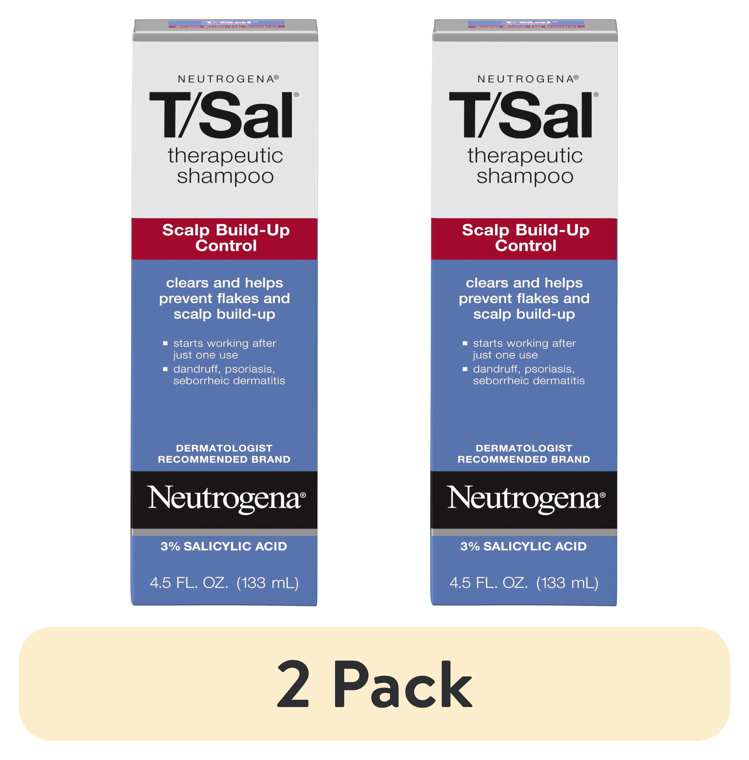 (2 pack) Neutrogena T/Sal Therapeutic Shampoo, 3% Salicylic Acid, 4.5 ...