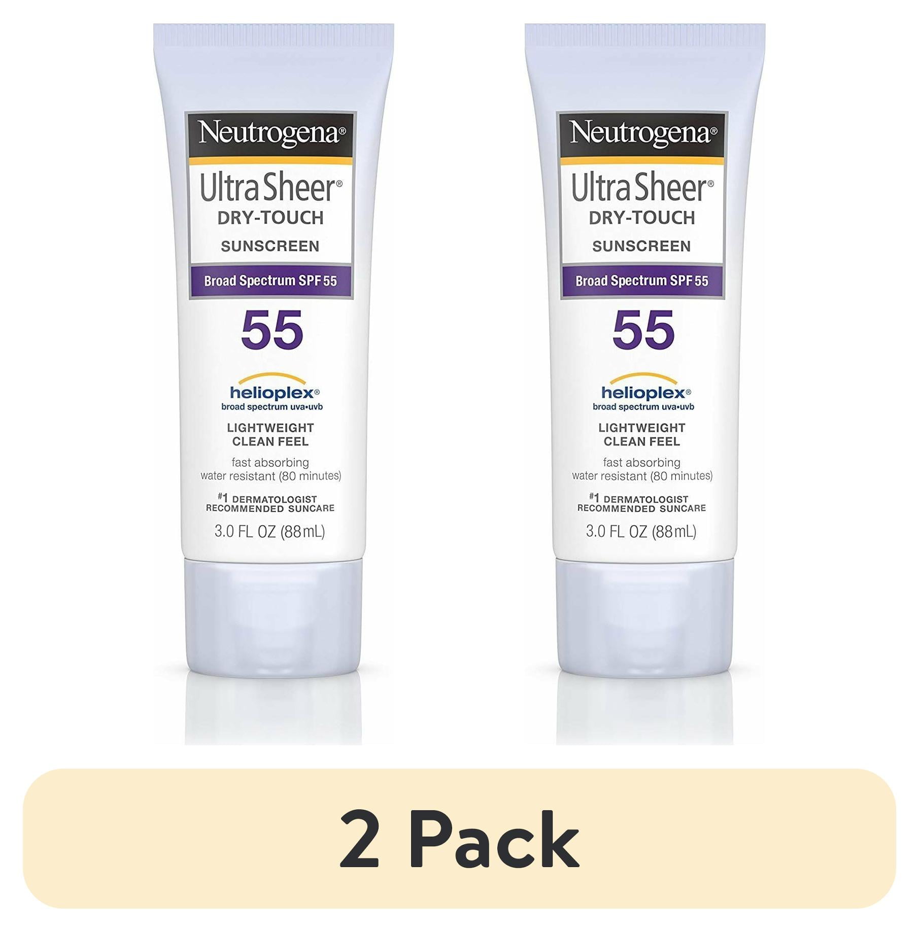 (2 pack) Neutrogena Ultra Sheer Dry-Touch Broad Spectrum SPF 55 ...