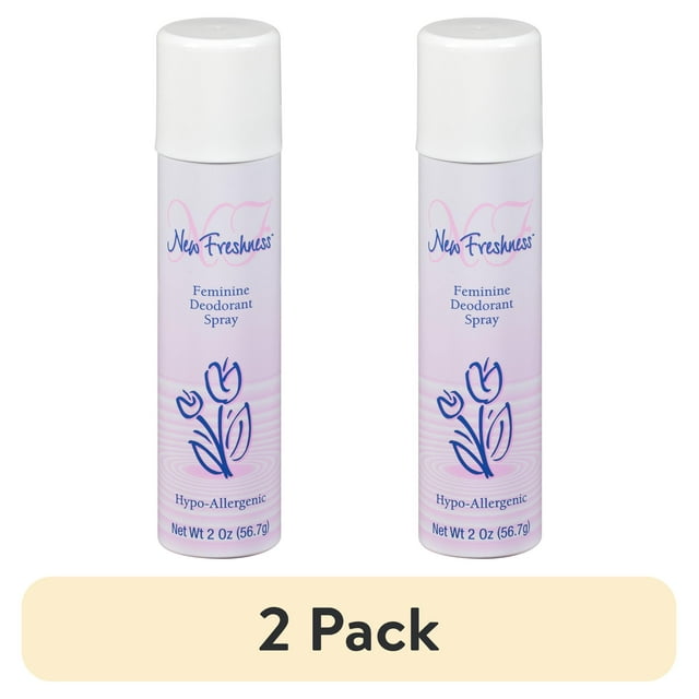 (2 pack) New Freshness Feminine Deodorant Spray, Hypoallergenic ...