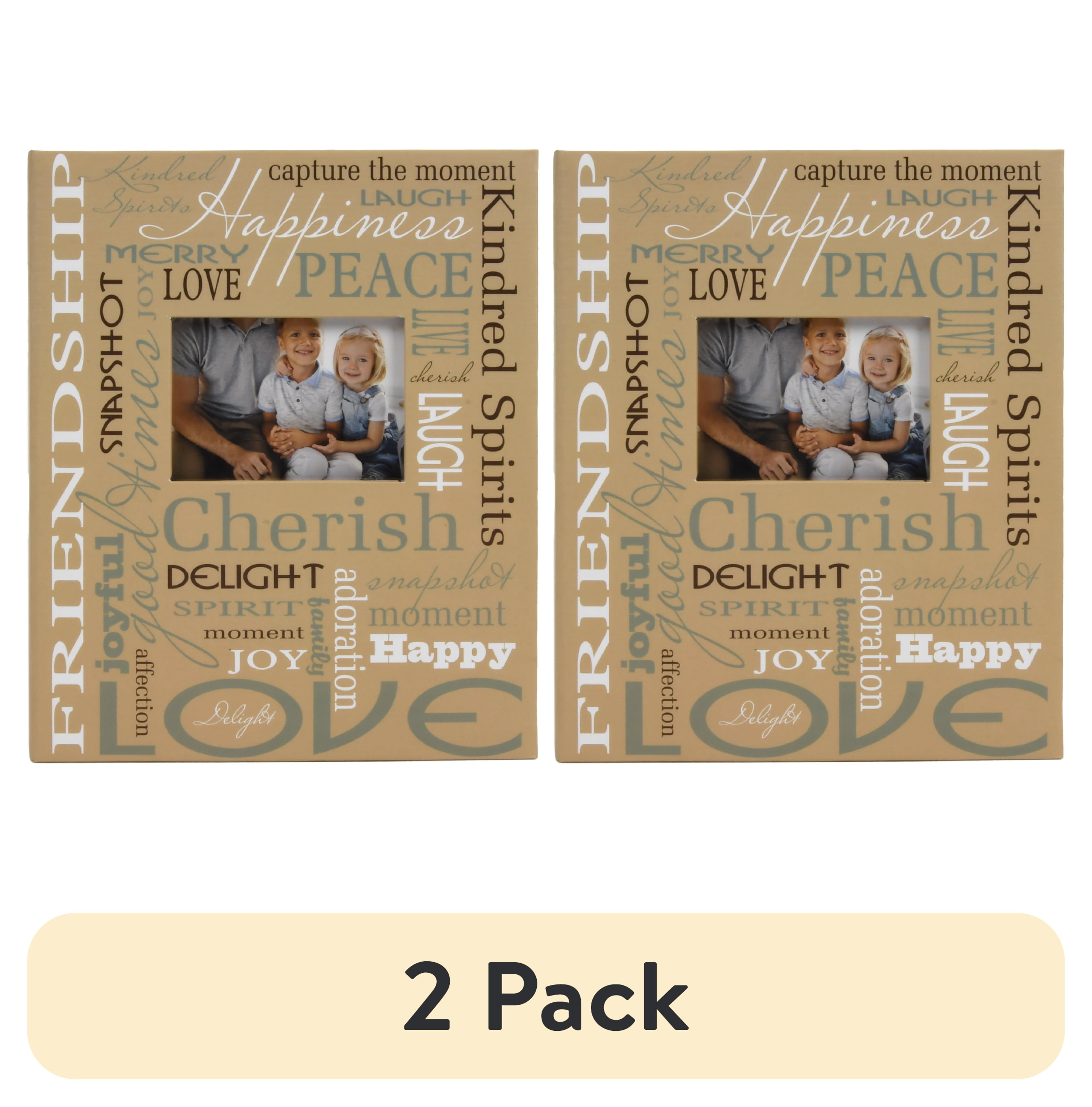 (2 pack) New View Gifts Sentiment Photo Album with Framed Front, Holds ...