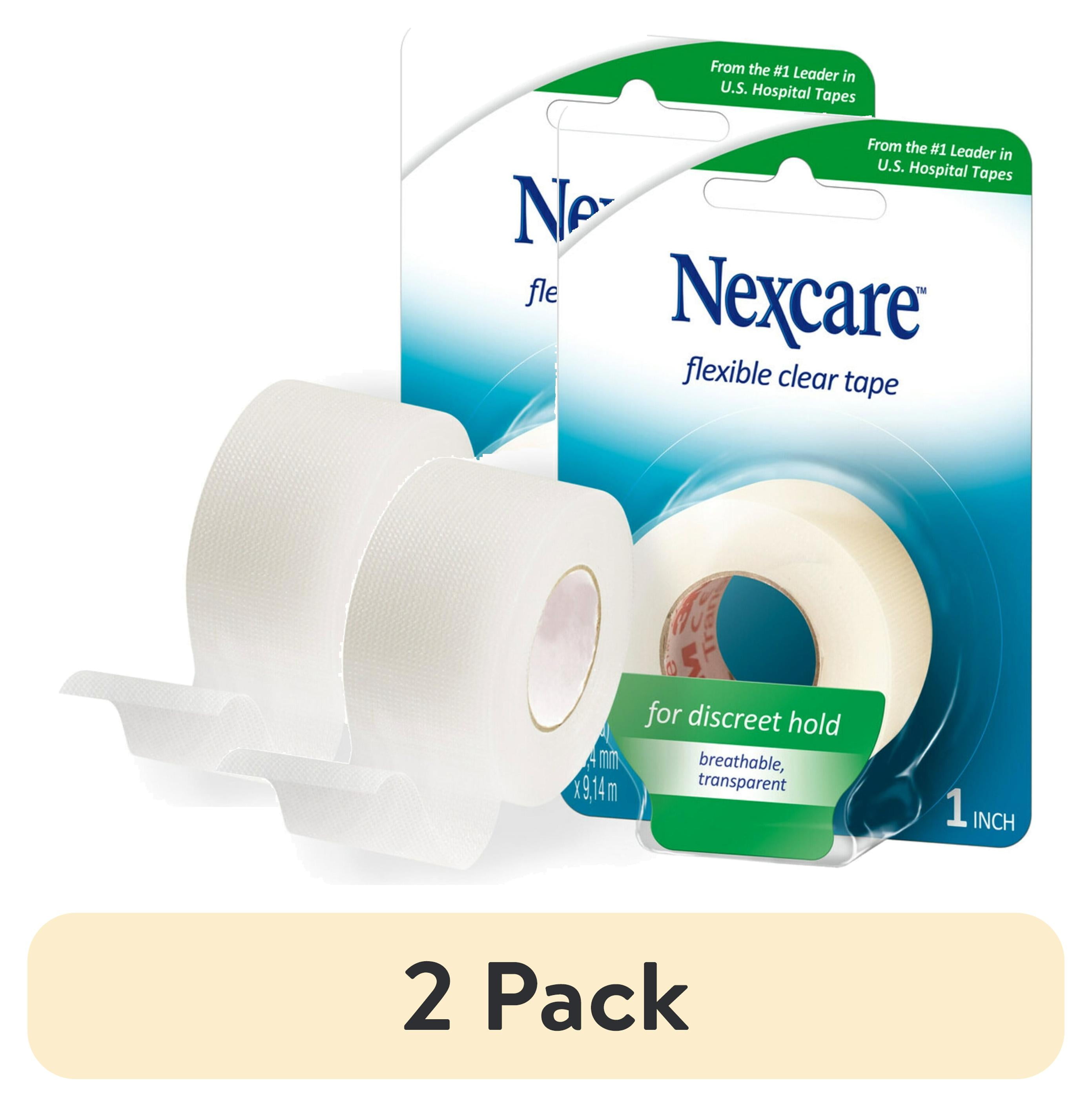 (2 pack) Nexcare Flexible Clear First Aid Tape, Hypoallergenic, From ...