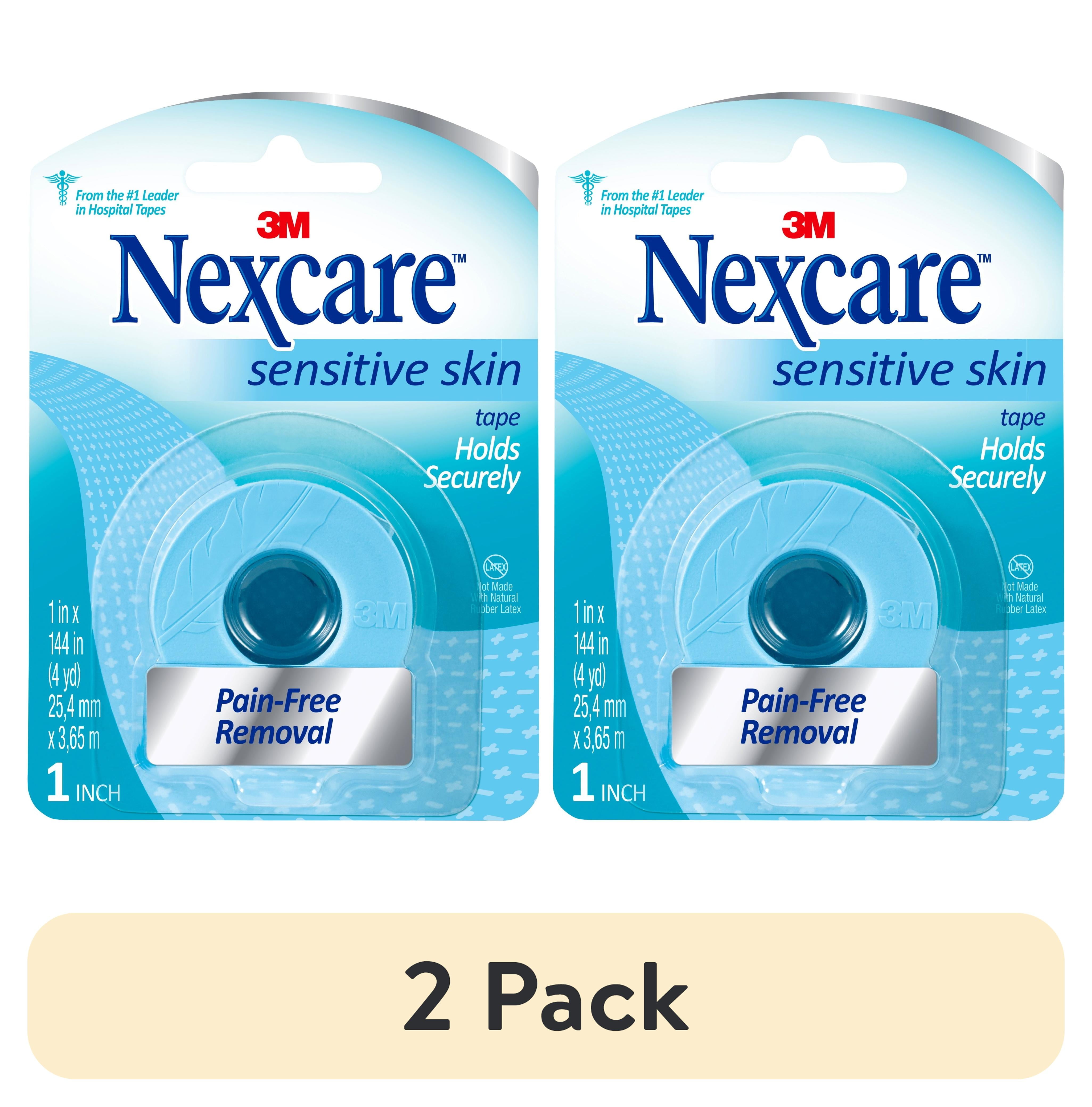 (2 pack) Nexcare Sensitive Skin Tape Holds Securely, 1 in x 144 in 1 ea ...