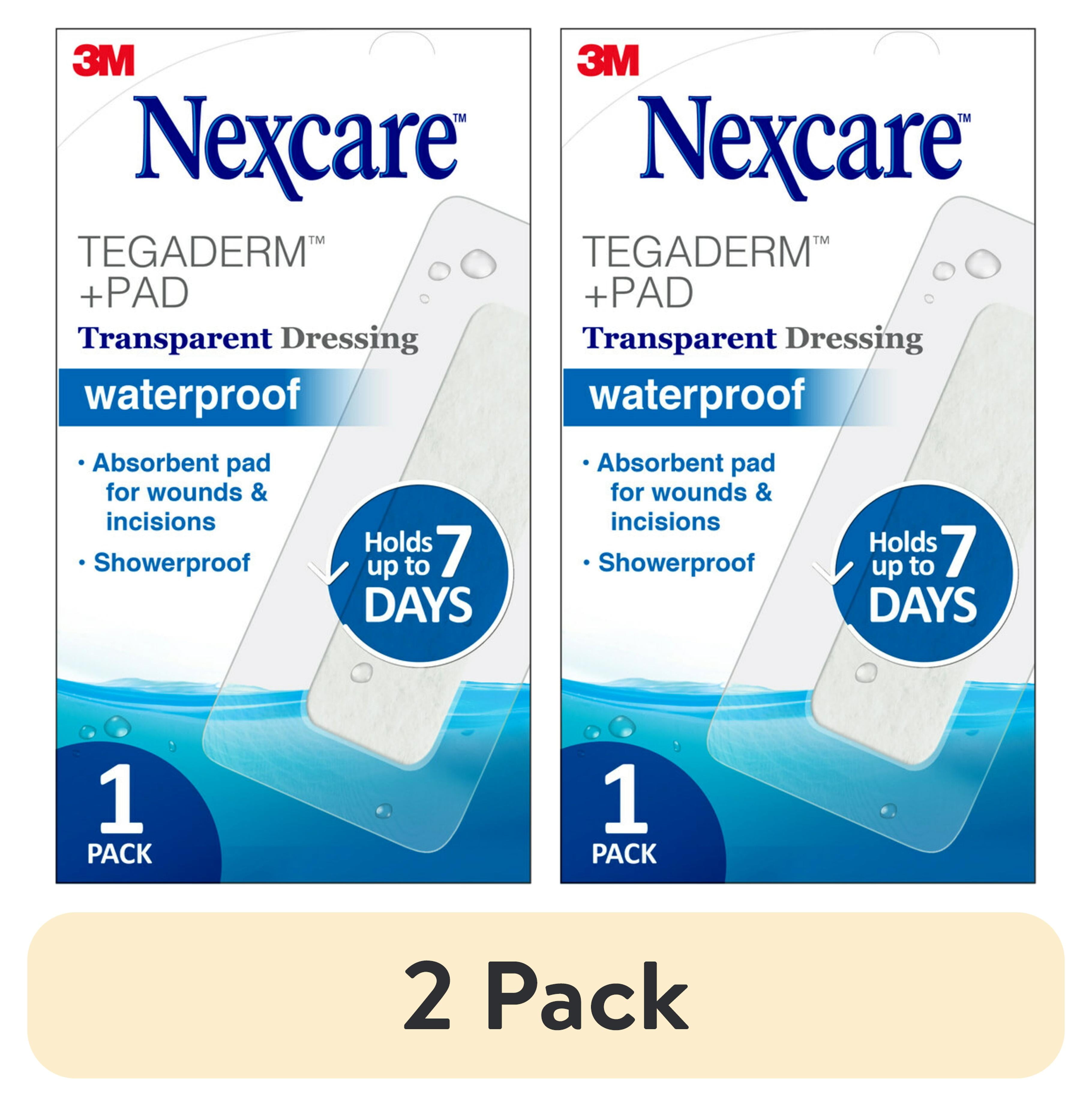 (2 pack) Nexcare Tegaderm + Pad Transparent Dressing, 3 1/2 in x 8 in ...