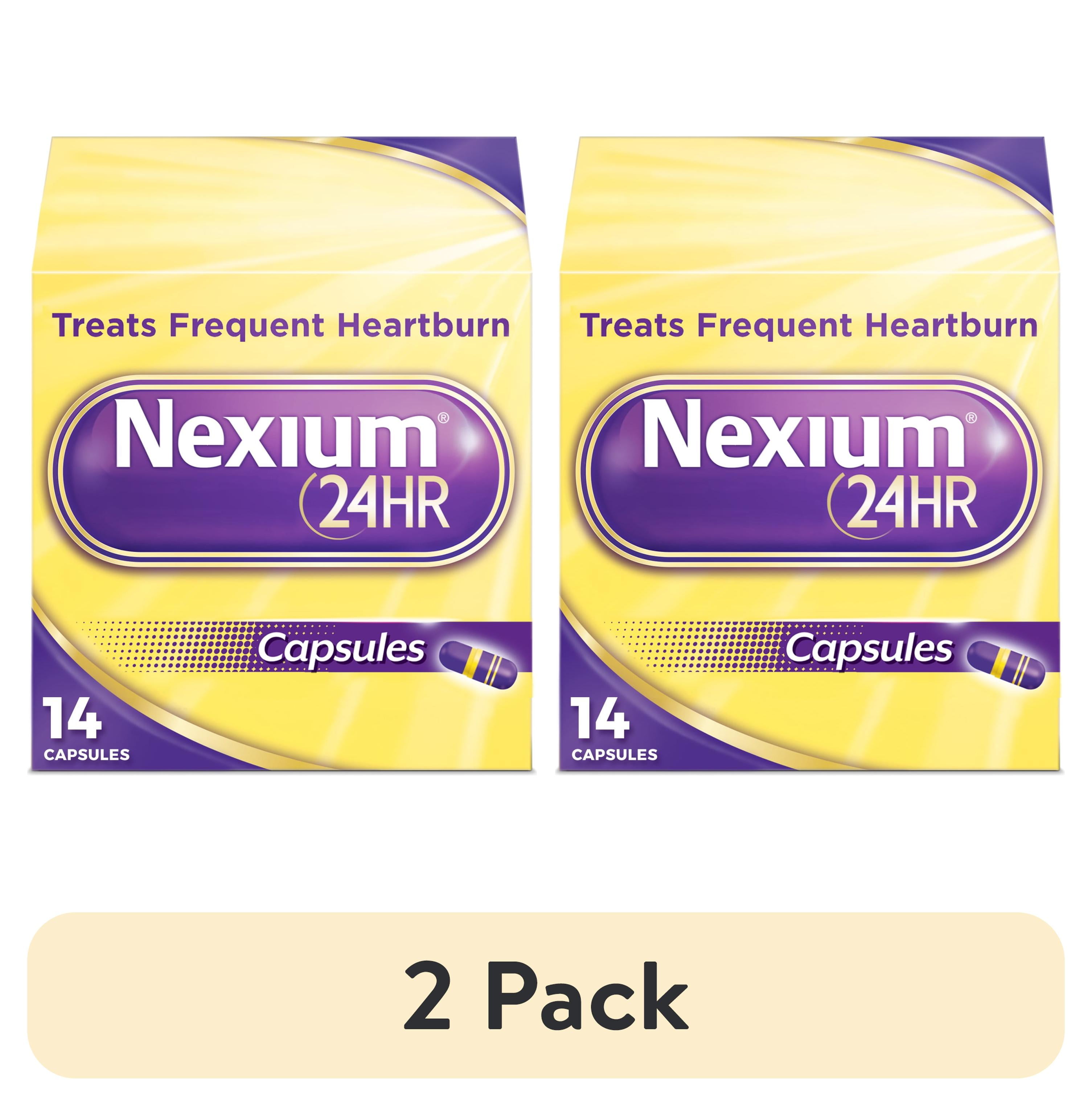 (2 pack) Nexium 24HR Acid Reducer Heartburn Relief Capsules for All-Day ...