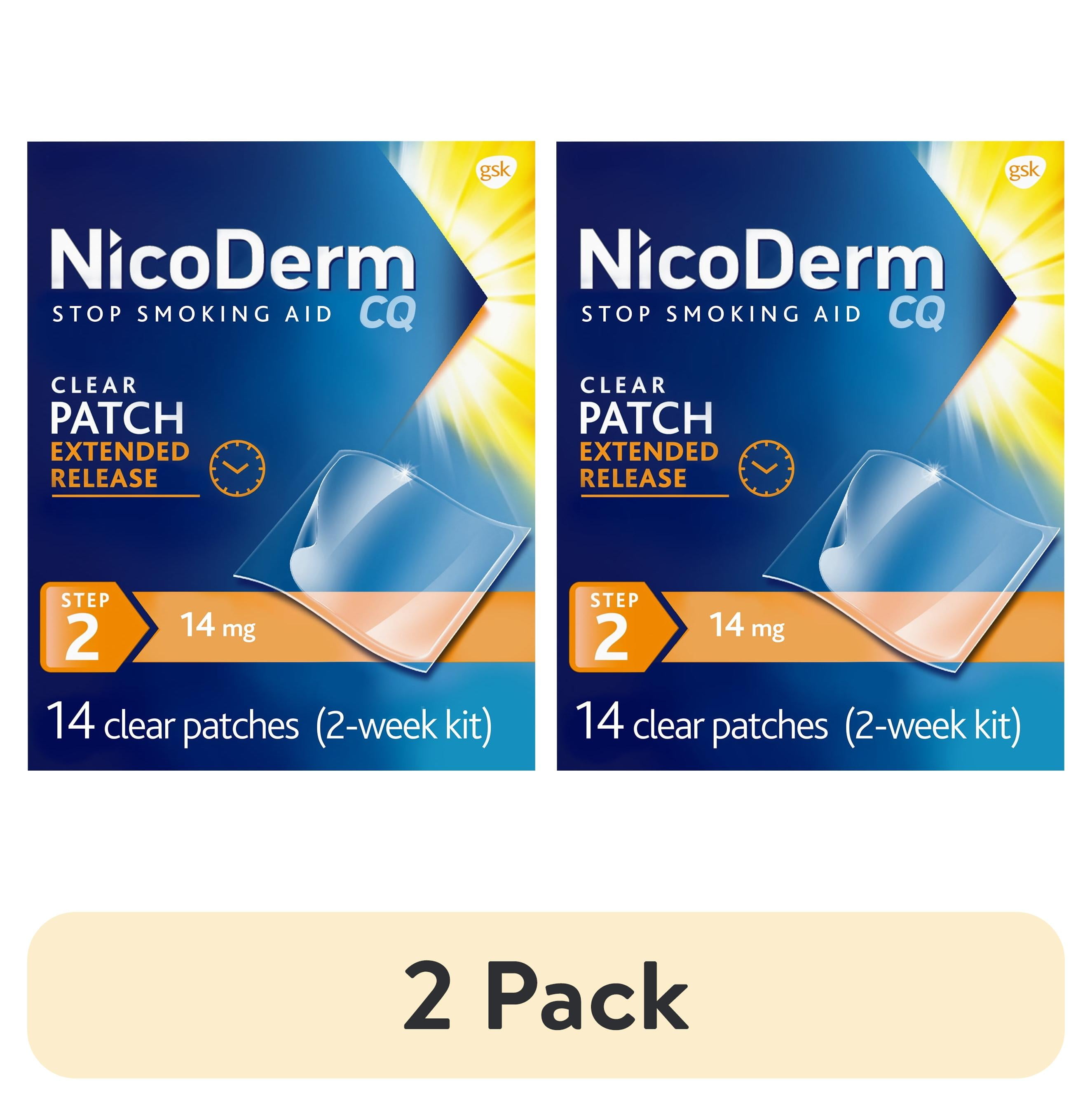 (2 pack) Nicoderm CQ Step 2 Extended Release Nicotine Patches to Stop ...