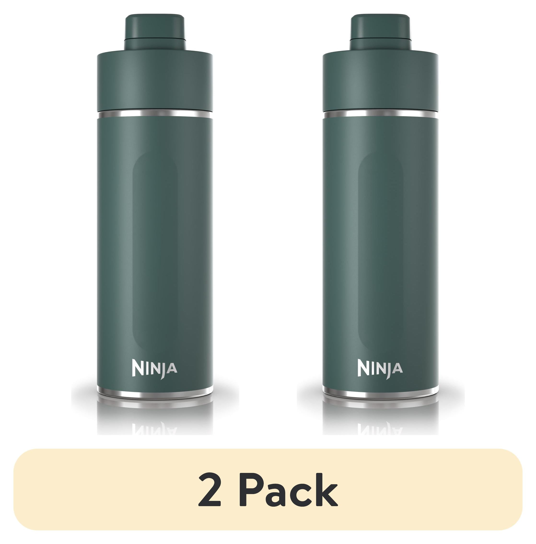 (2 pack) Ninja Thirsti 24 oz Travel Water Bottle, Stainless Steel, Leak ...