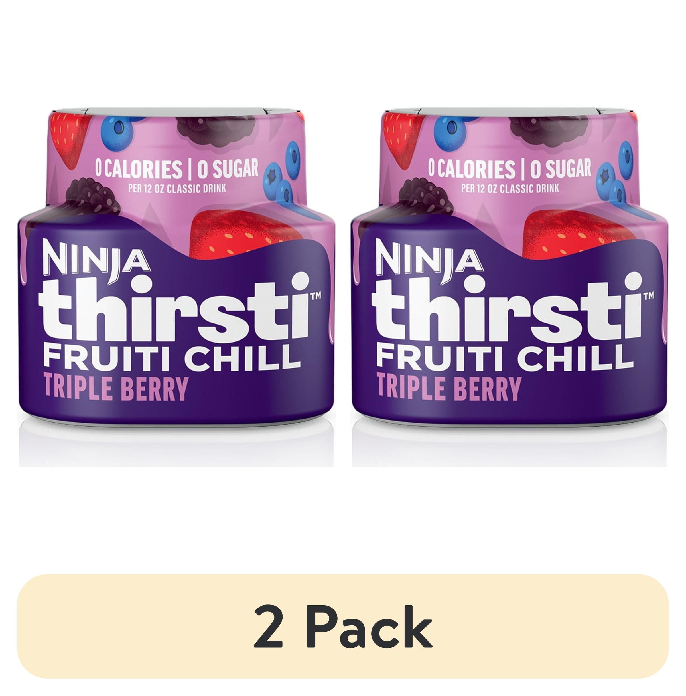 (2 pack) Ninja Thirsti FRUTTI CHILL Triple Berry Flavored Liquid Water ...