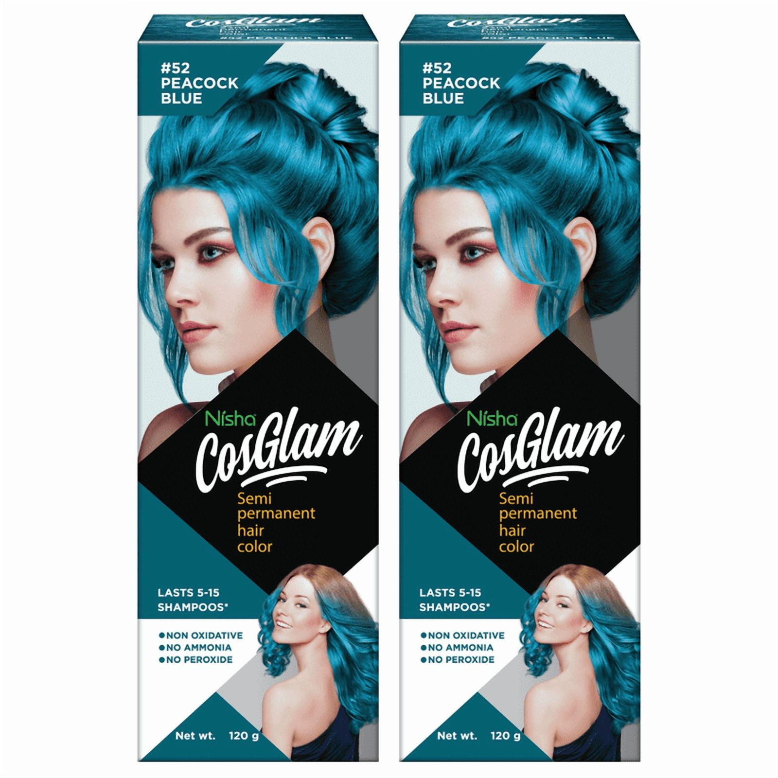 (2 pack) Cosglam Semi Permanent Hair Color Dye, No Ammonia, No Mixing ...