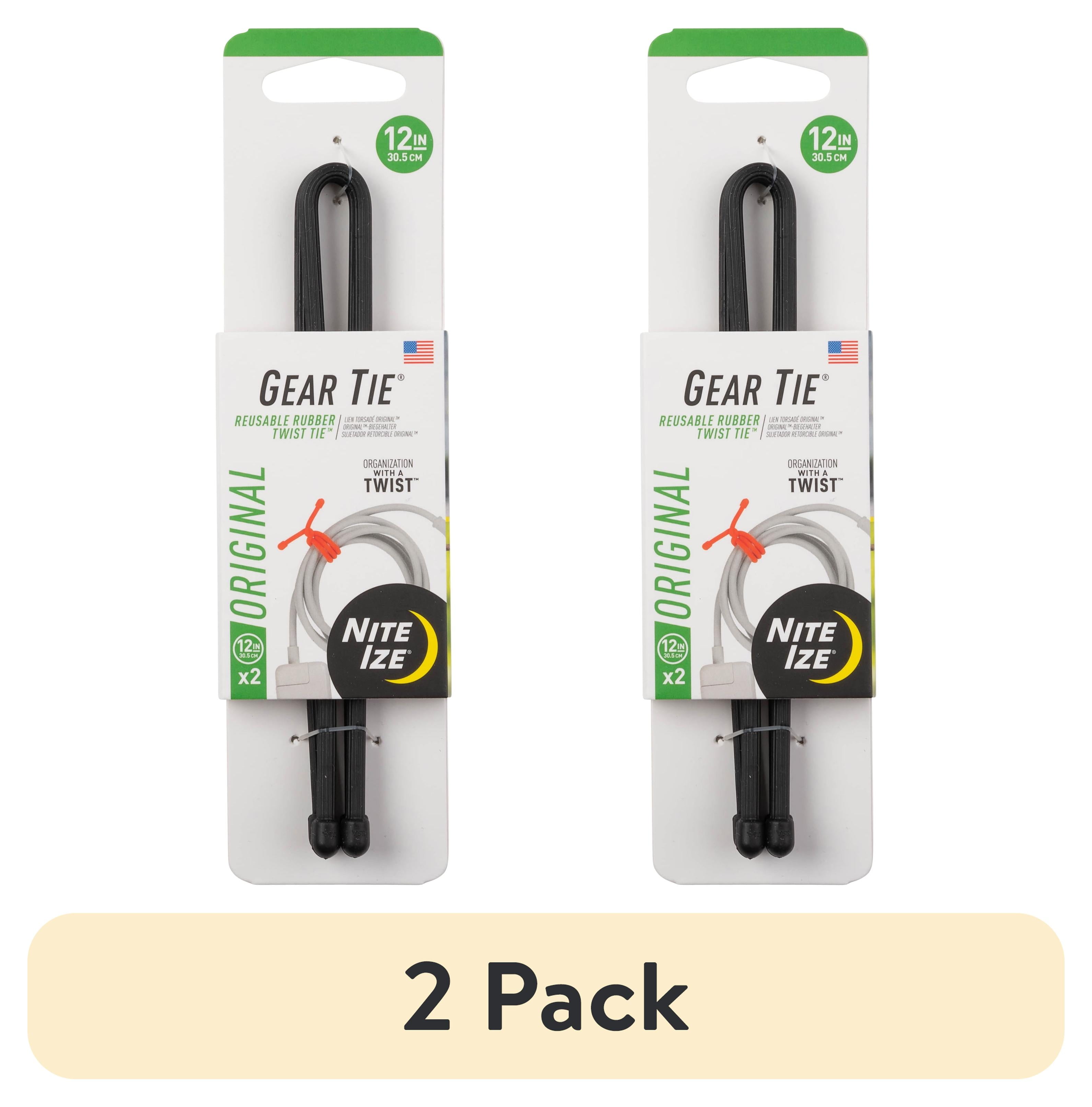 (4 pack) Nite Ize Gear Tie 12-Inch Reusable Rubber Twist Tie 2-Pack for ...