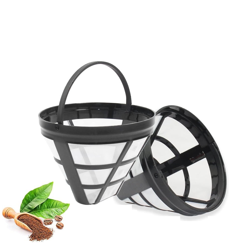 2 pack No.4 Cone Reusable Replacement Coffee Maker Basket Filter ...
