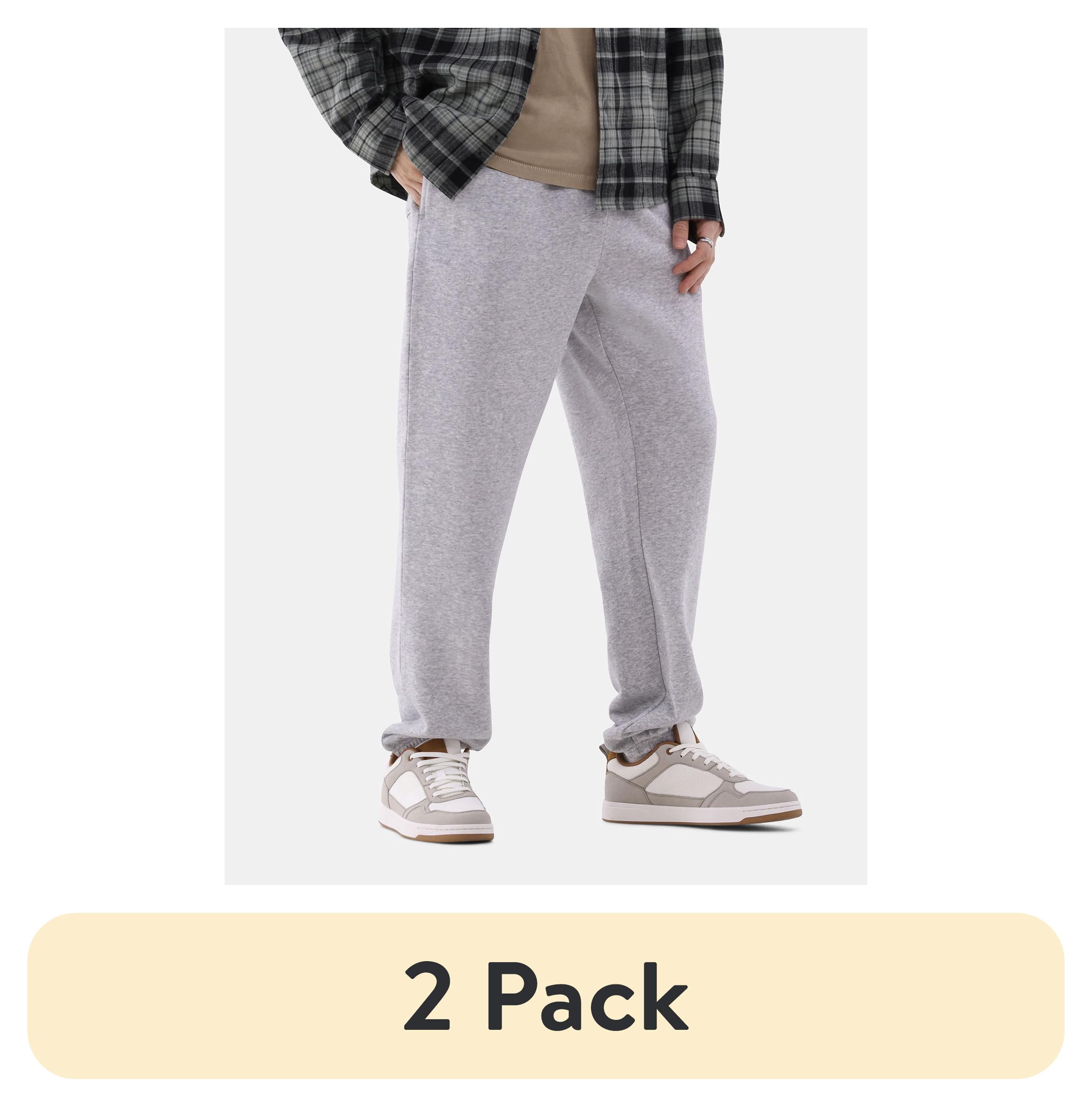 (2 pack) No Boundaries All Gender Soft Fleece Jogger Pants, 30" Inseam ...