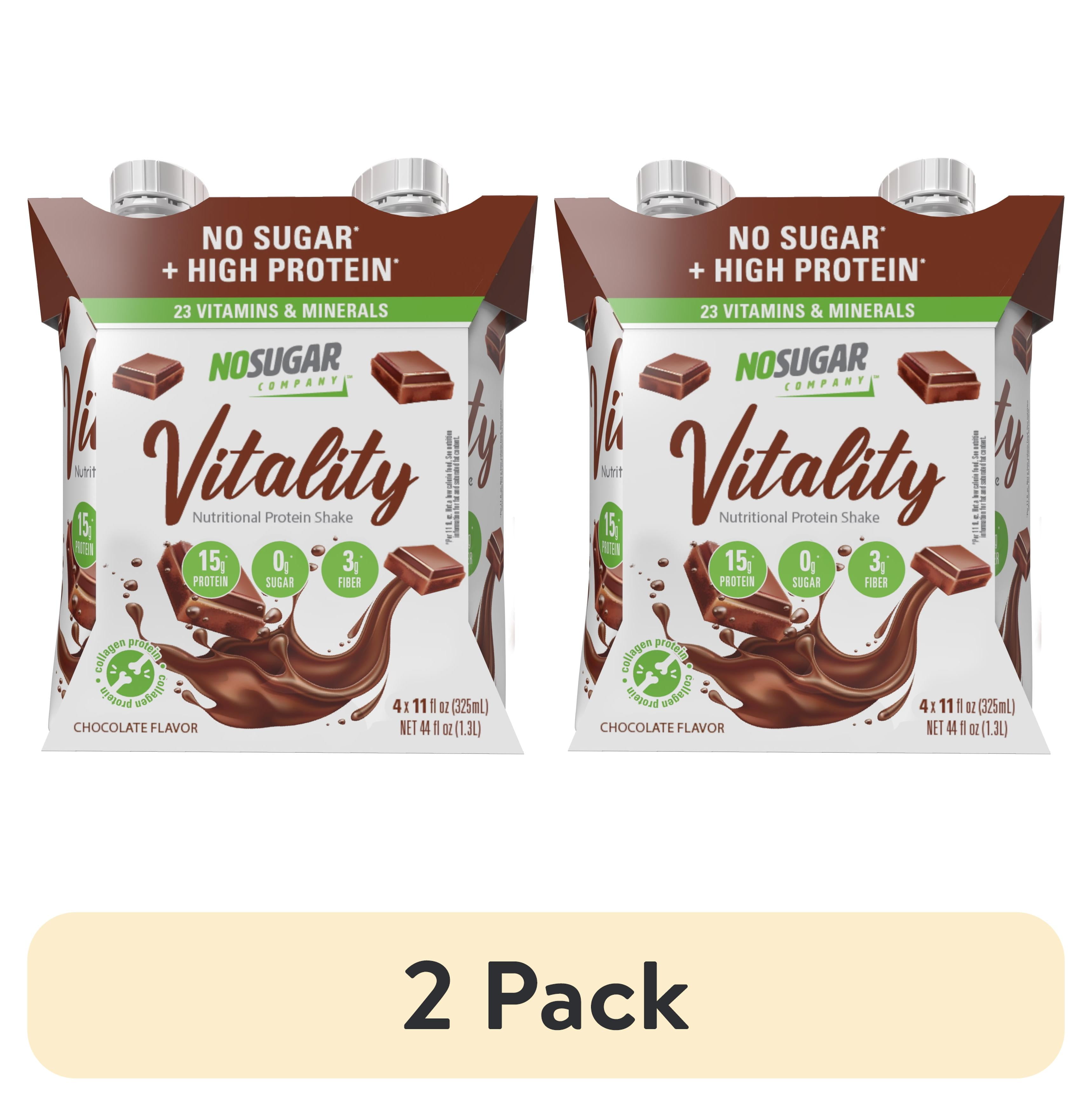 (2 pack) No Sugar Company Vitality Ready to Drink Nutritional Shake ...