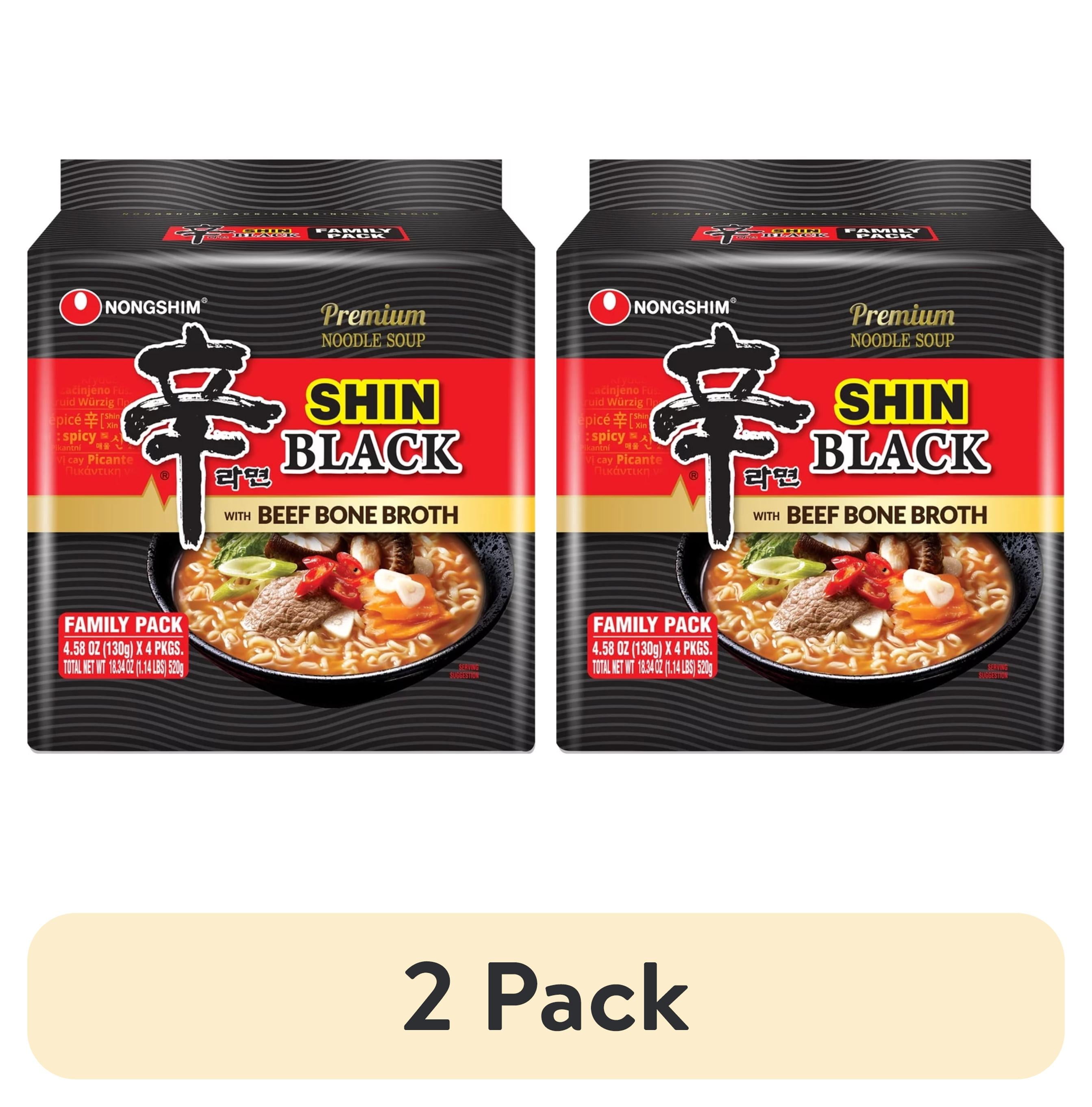 (2 pack) Nongshim Spicy Pot-au-feu Flavor Shin Black Noodle Soup, 4.58 ...