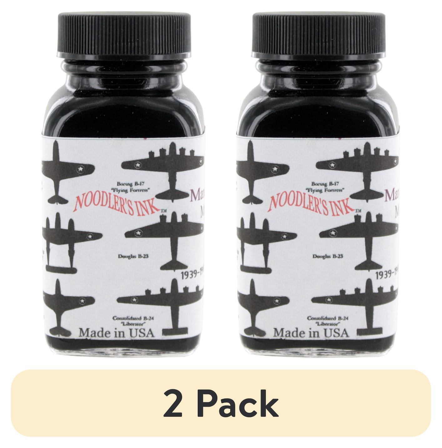 (2 pack) Noodler's Ink Fountain Pen Bottled Ink, 3oz - VMail Rabaul Red ...