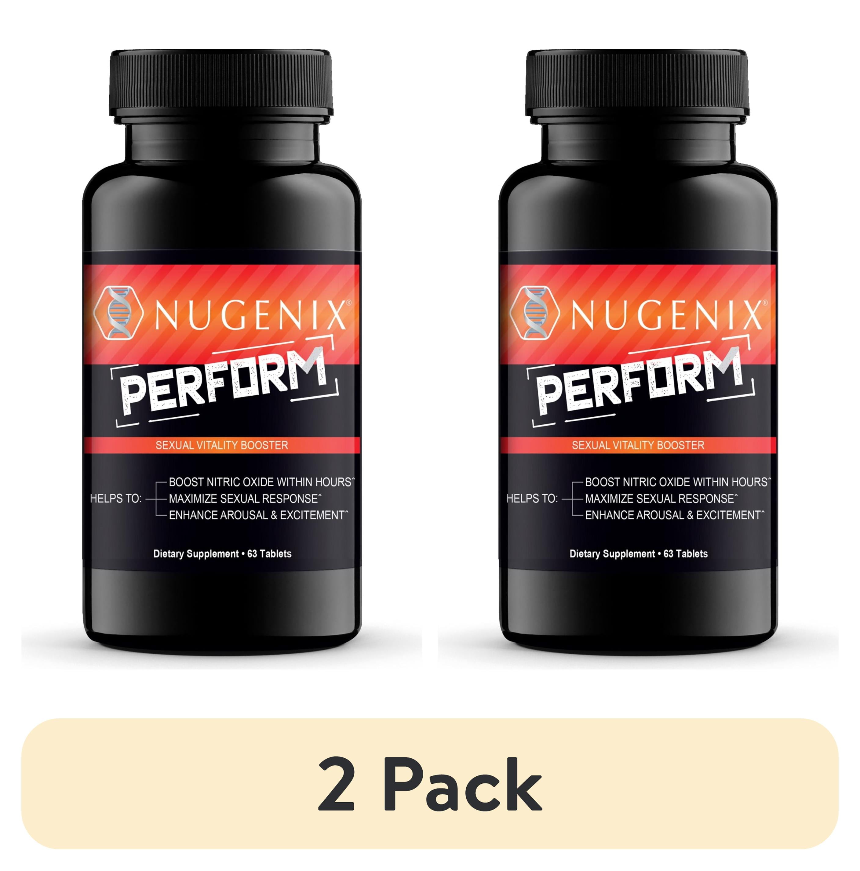 (2 pack) Nugenix Perform Sexual Vitality & Nitric Oxide Booster, Men's Health Supplement, 63 ...