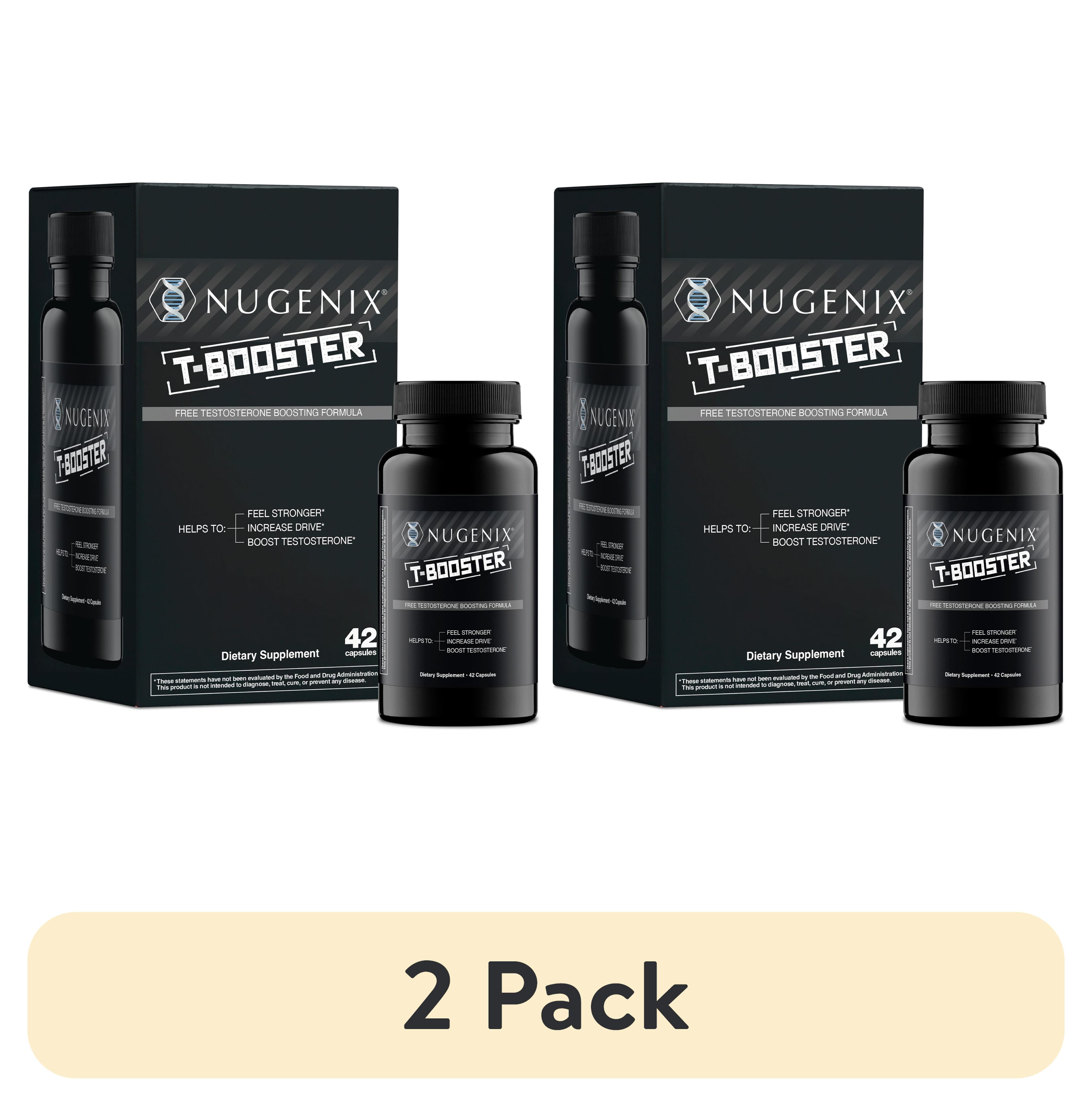 (2 pack) Nugenix T-Booster Free Testosterone Booster for Men, Hormone ...