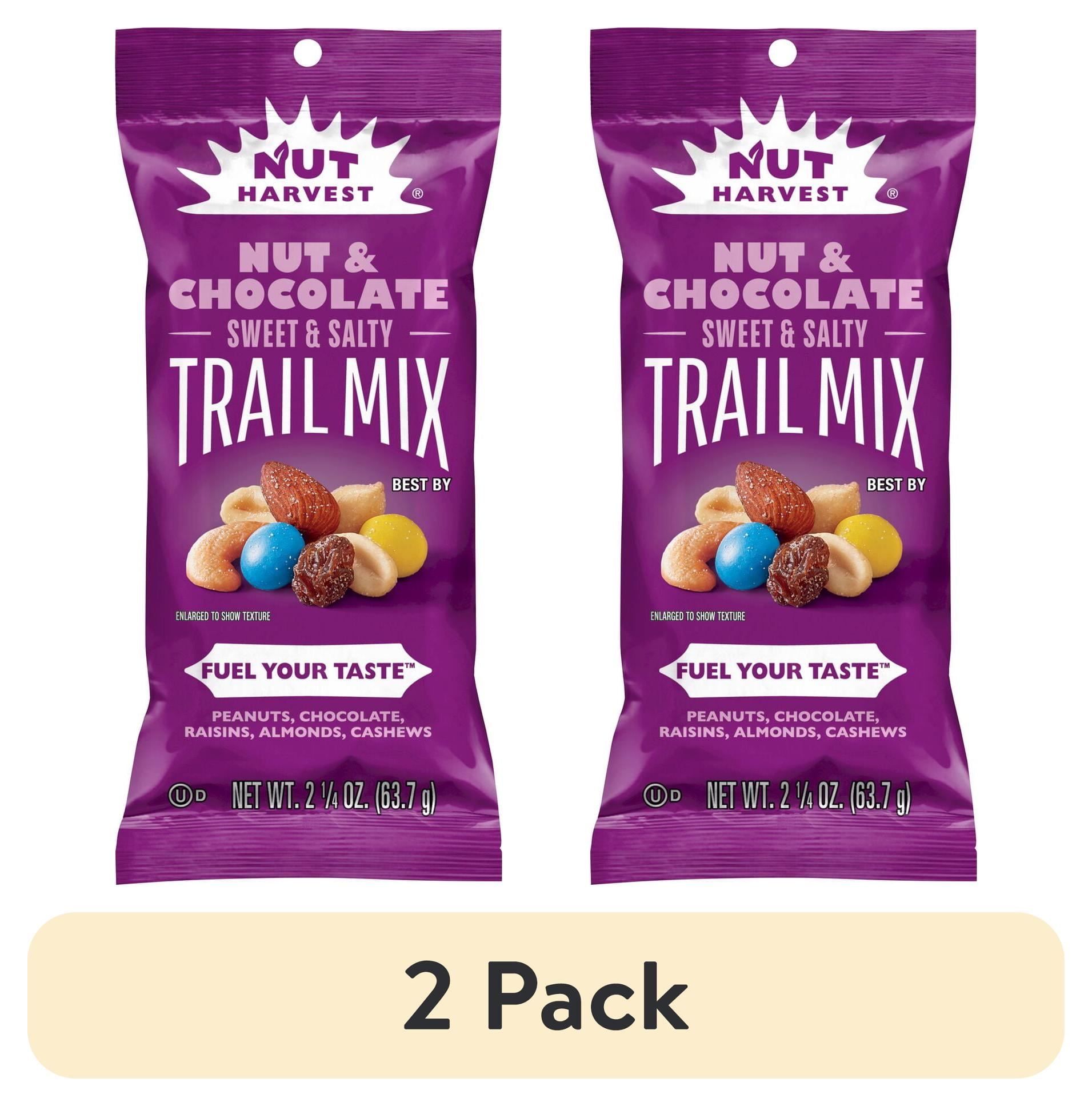 (2 pack) Nut Harvest Trail Mix Nut & Chocolate Sweet & Salty Flavor ...