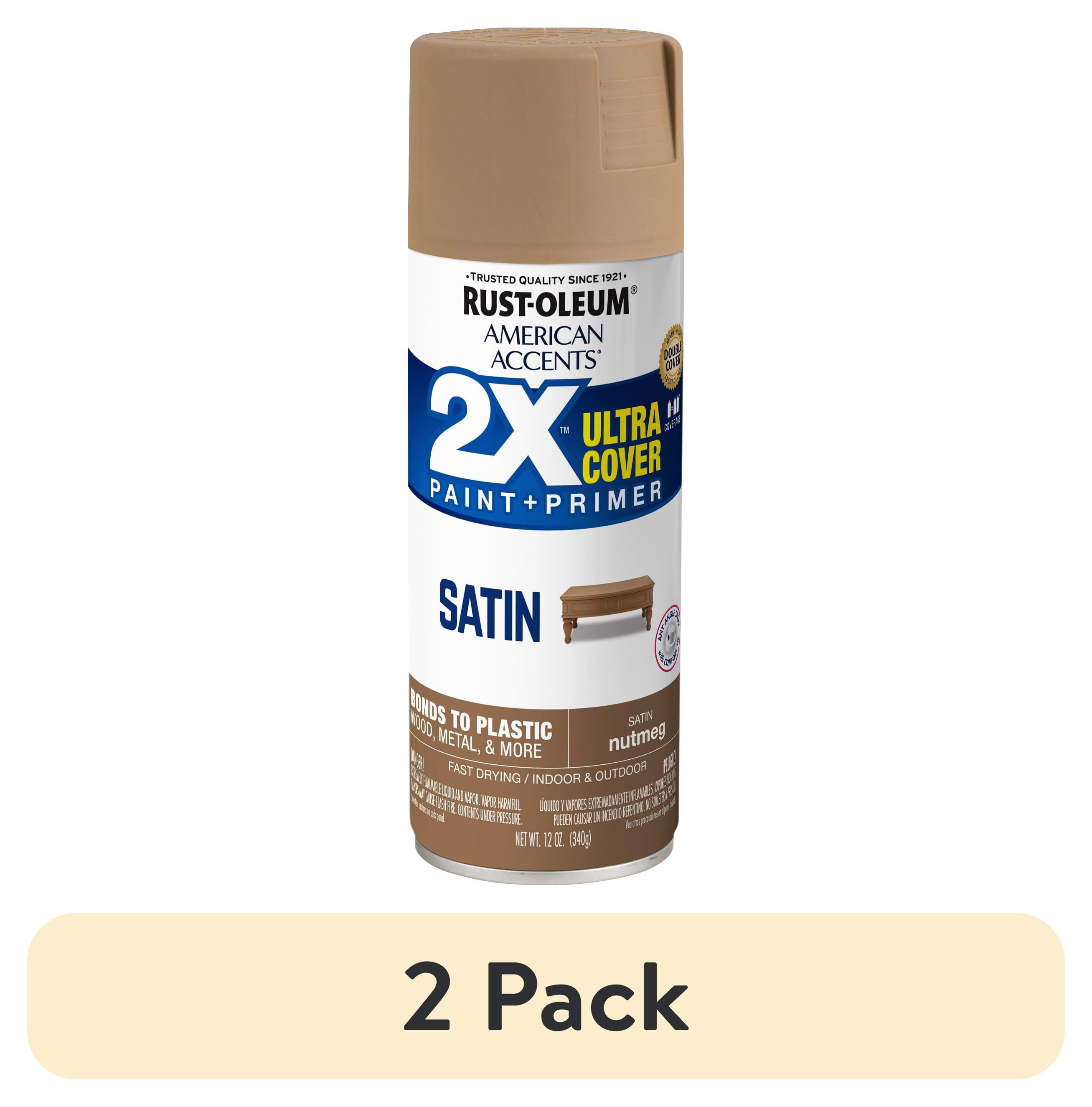 (2 pack) Nutmeg, Rust-Oleum American Accents 2X Ultra Cover Satin Spray ...