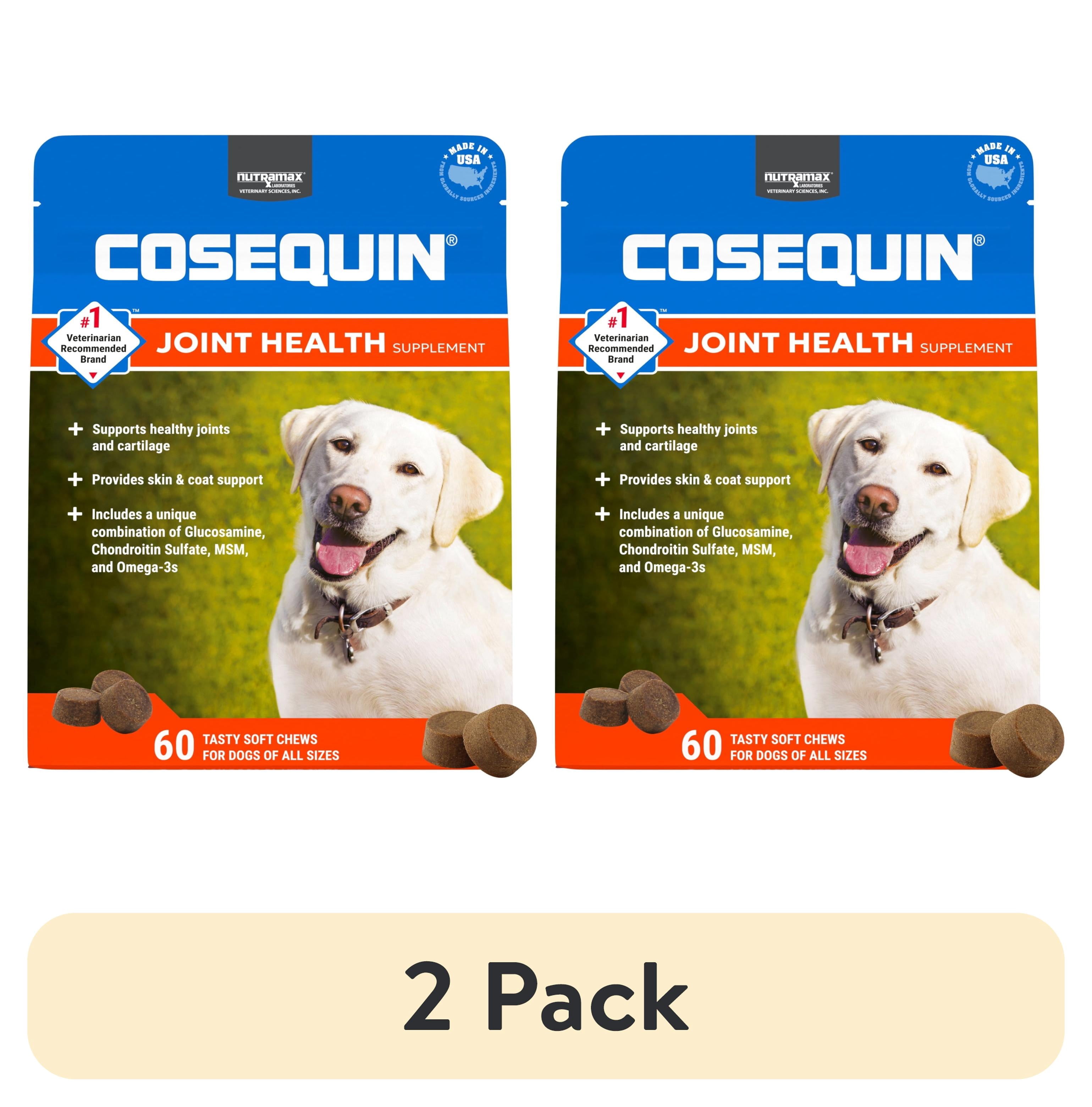 (2 pack) Nutramax Cosequin for Dogs Joint Health Supplement, Soft Chews ...