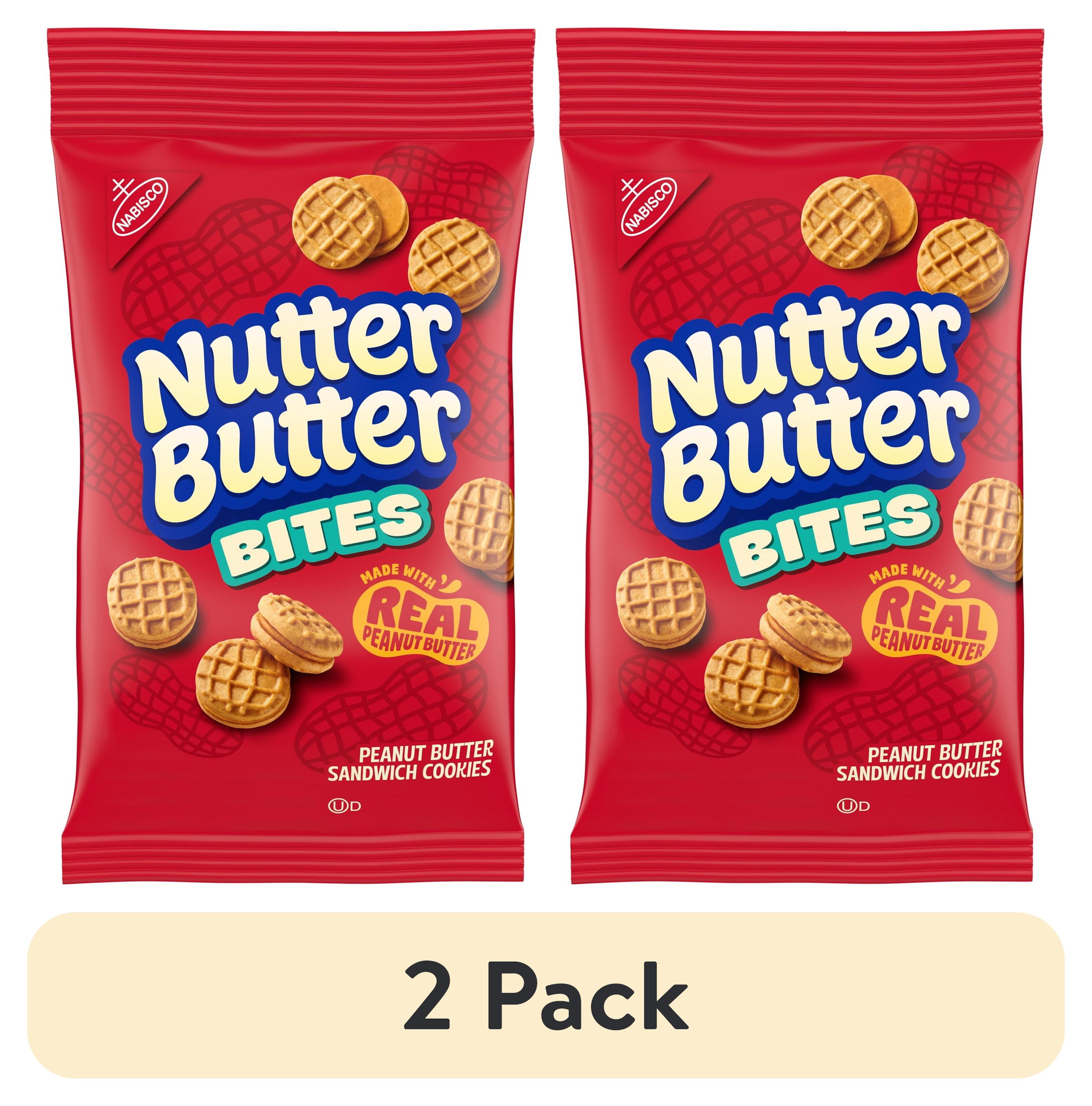 (2 pack) Nutter Butter Bites Peanut Butter Sandwich Cookies, 3 oz ...