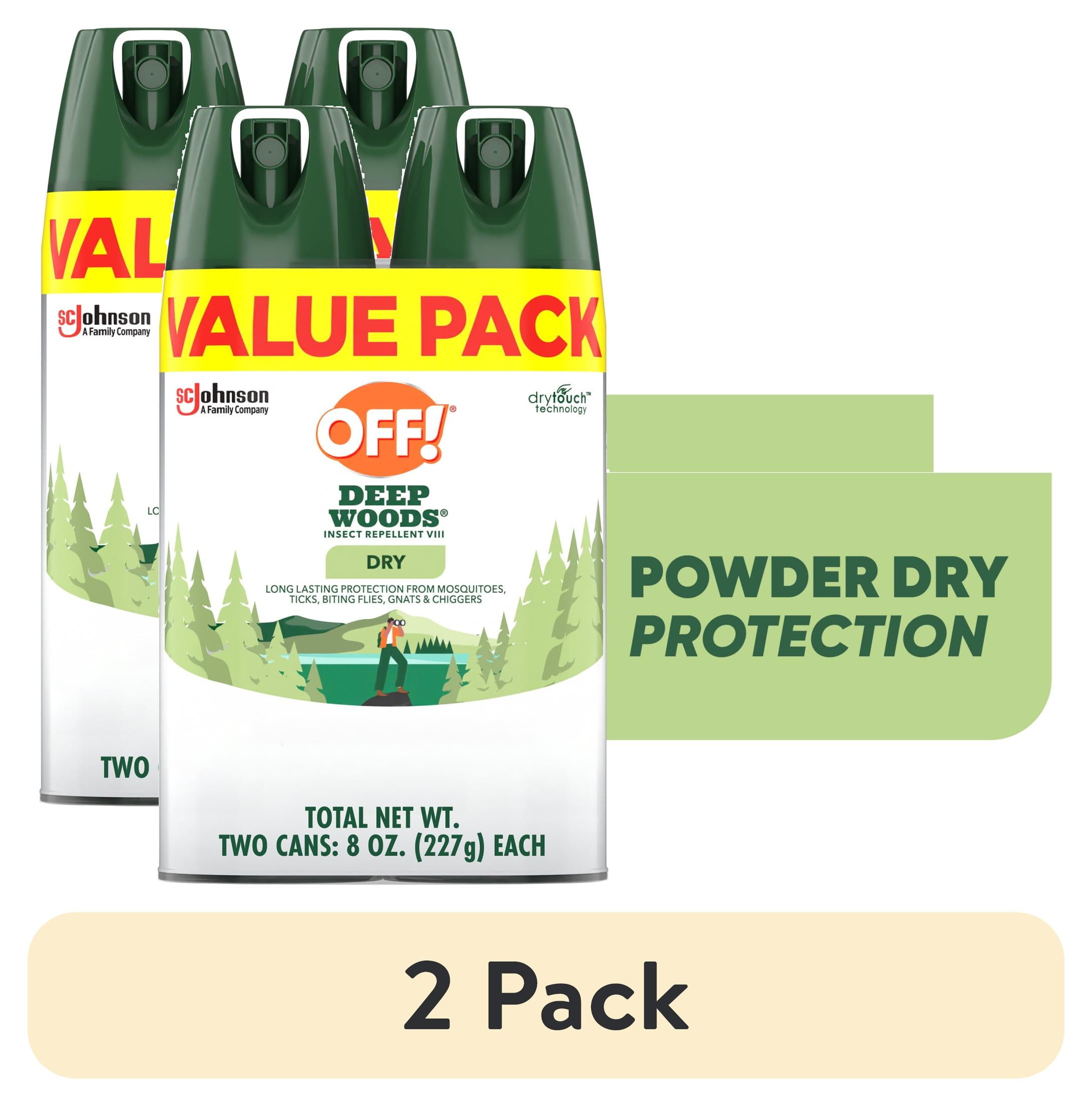 (2 pack) OFF! Deep Woods Insect Repellent VIII Dry, Mosquito Bug Spray ...