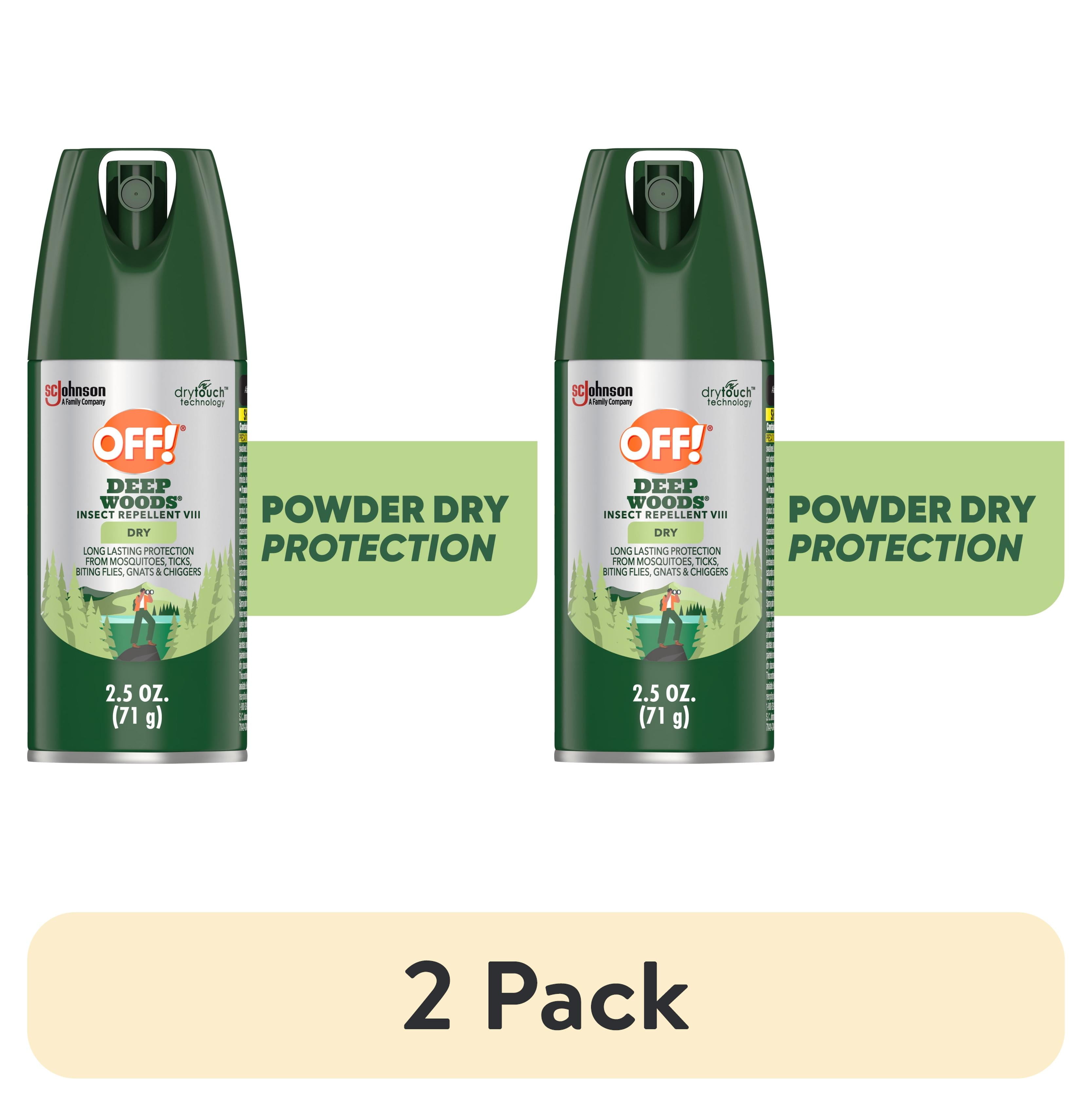 (2 pack) OFF! Deep Woods Mosquito Insect Repellent VIII Dry Bug Spray ...