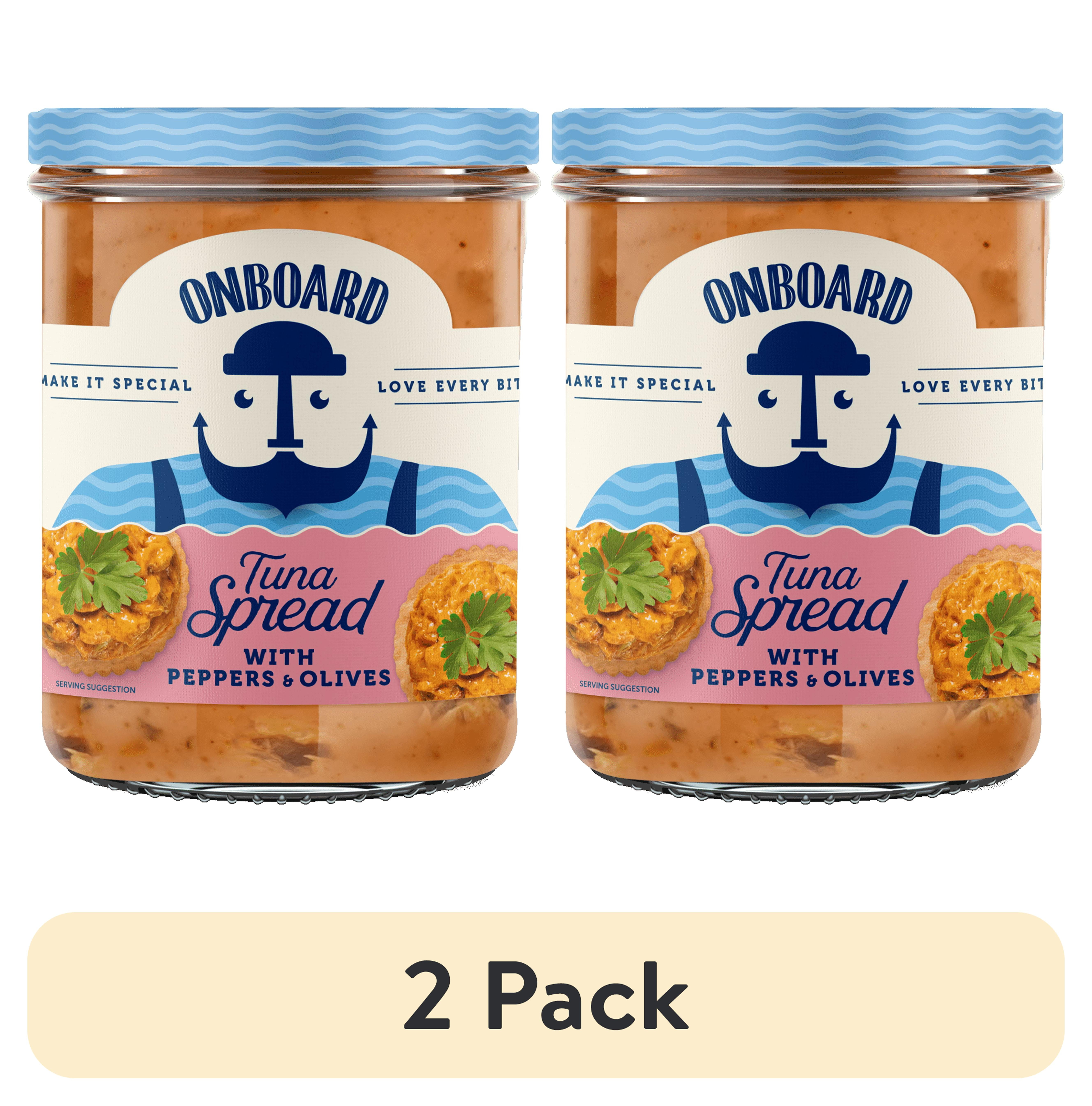 (2 pack) Onboard Yellowfin Tuna Spread with Pepper and Olives, 7.1oz ...