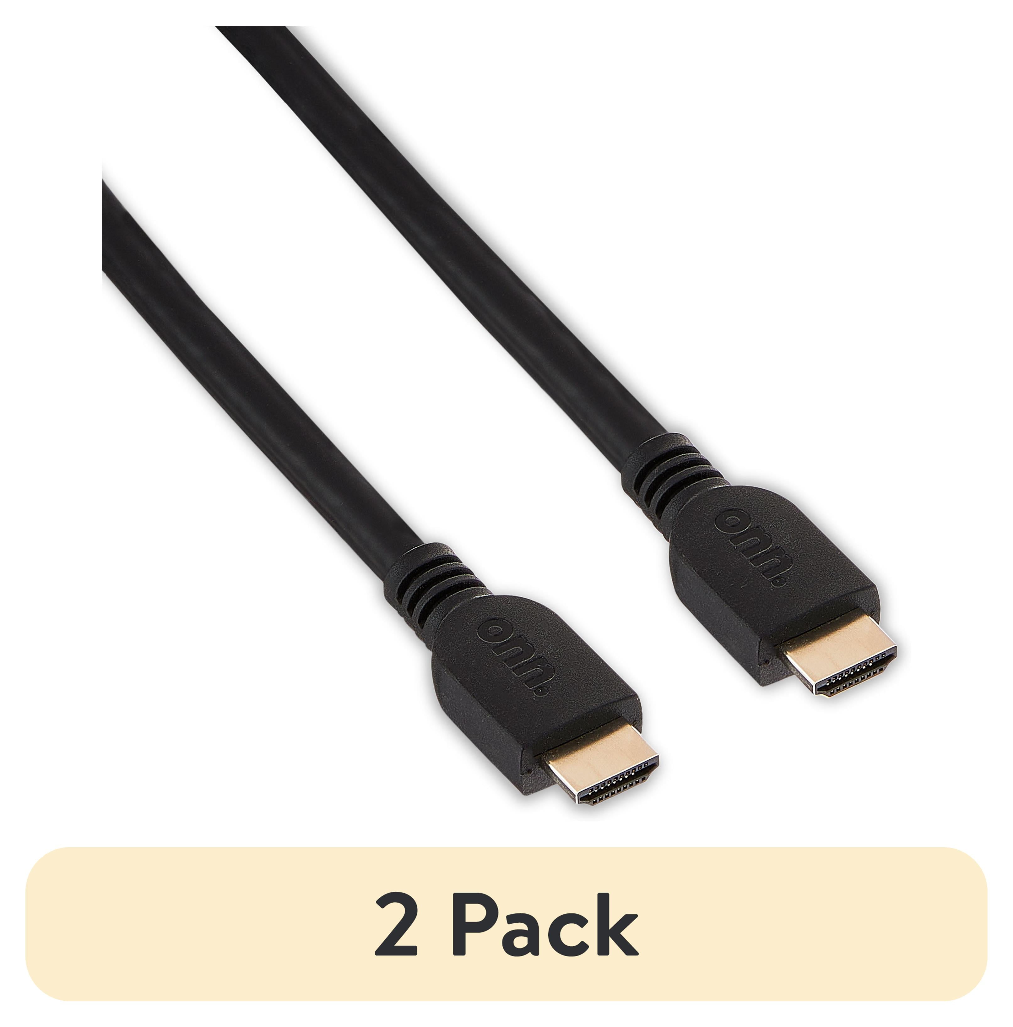 (2 pack) onn. 25' HDMI Cable, Black - Walmart.com