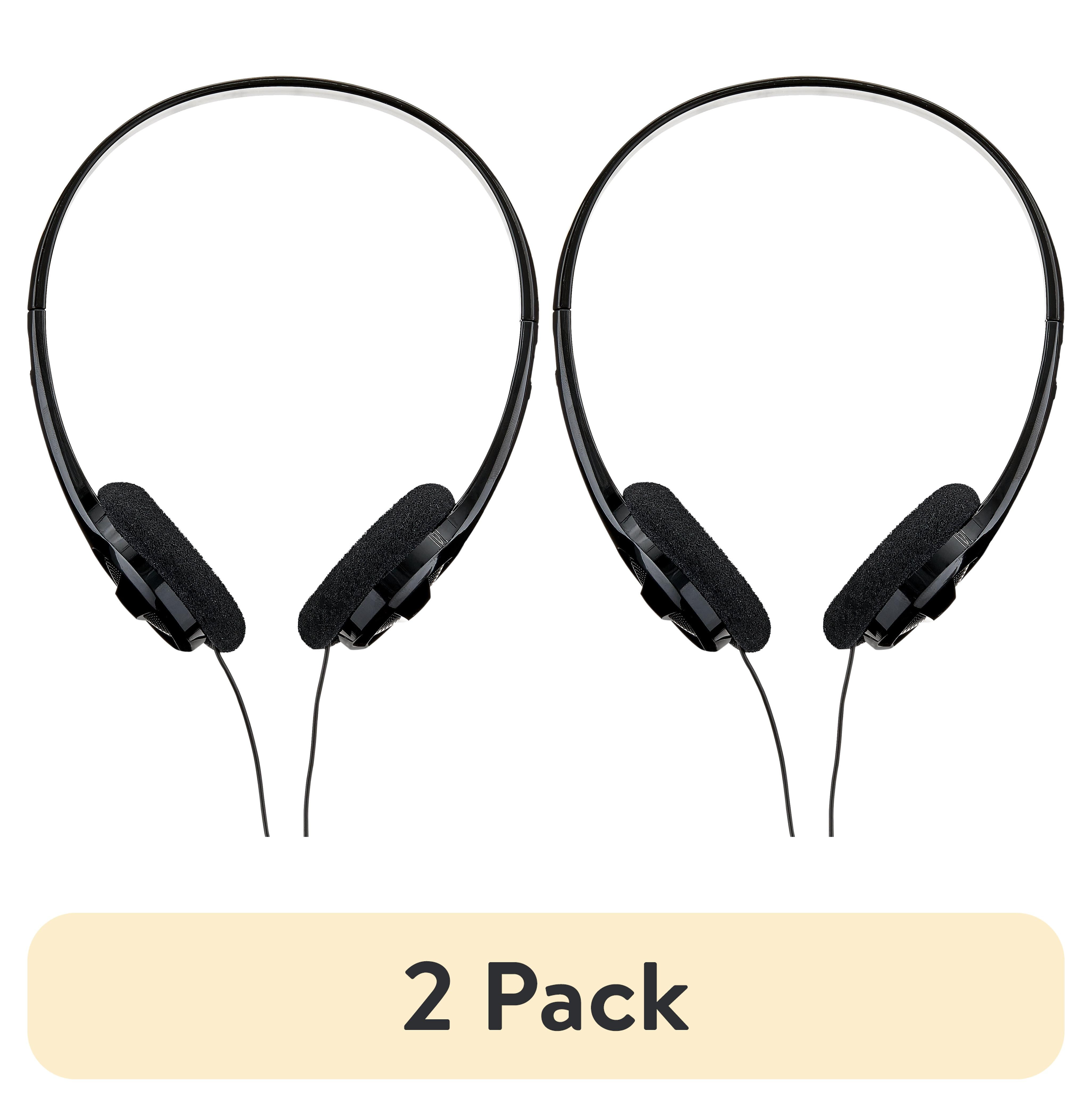 (2 pack) onn Wired On-Ear Headphone, Black - Walmart.com