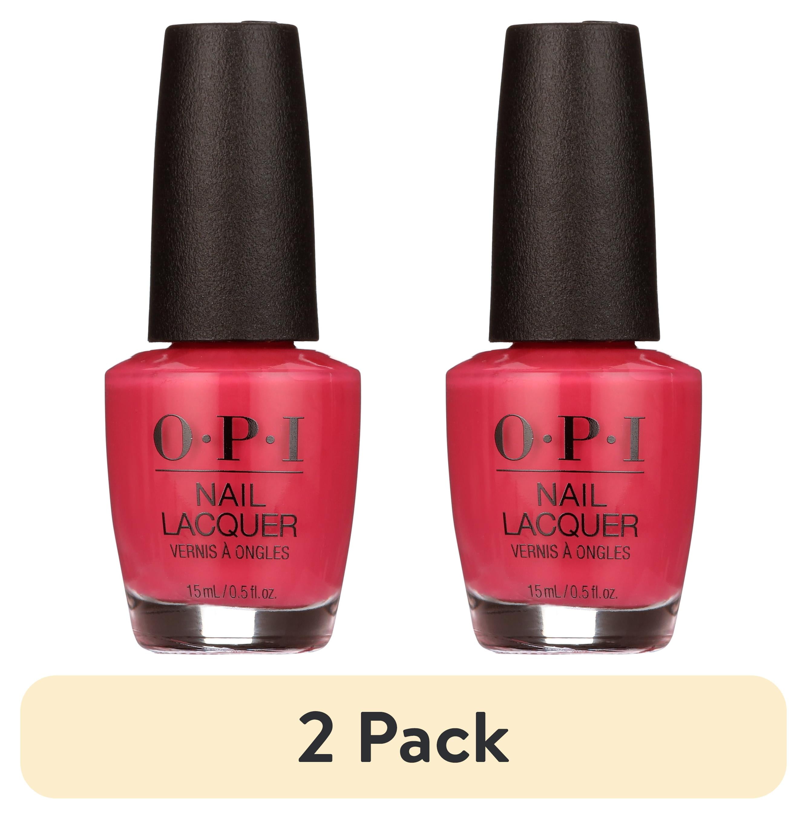 (2 pack) OPI Nail Lacquer, Charged Up Cherry, Nail Polish, 0.5 fl oz - Walmart.com