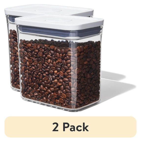 OXO Softworks POP Container 2 Pack - Airtight, Stackable, Dishwasher ...