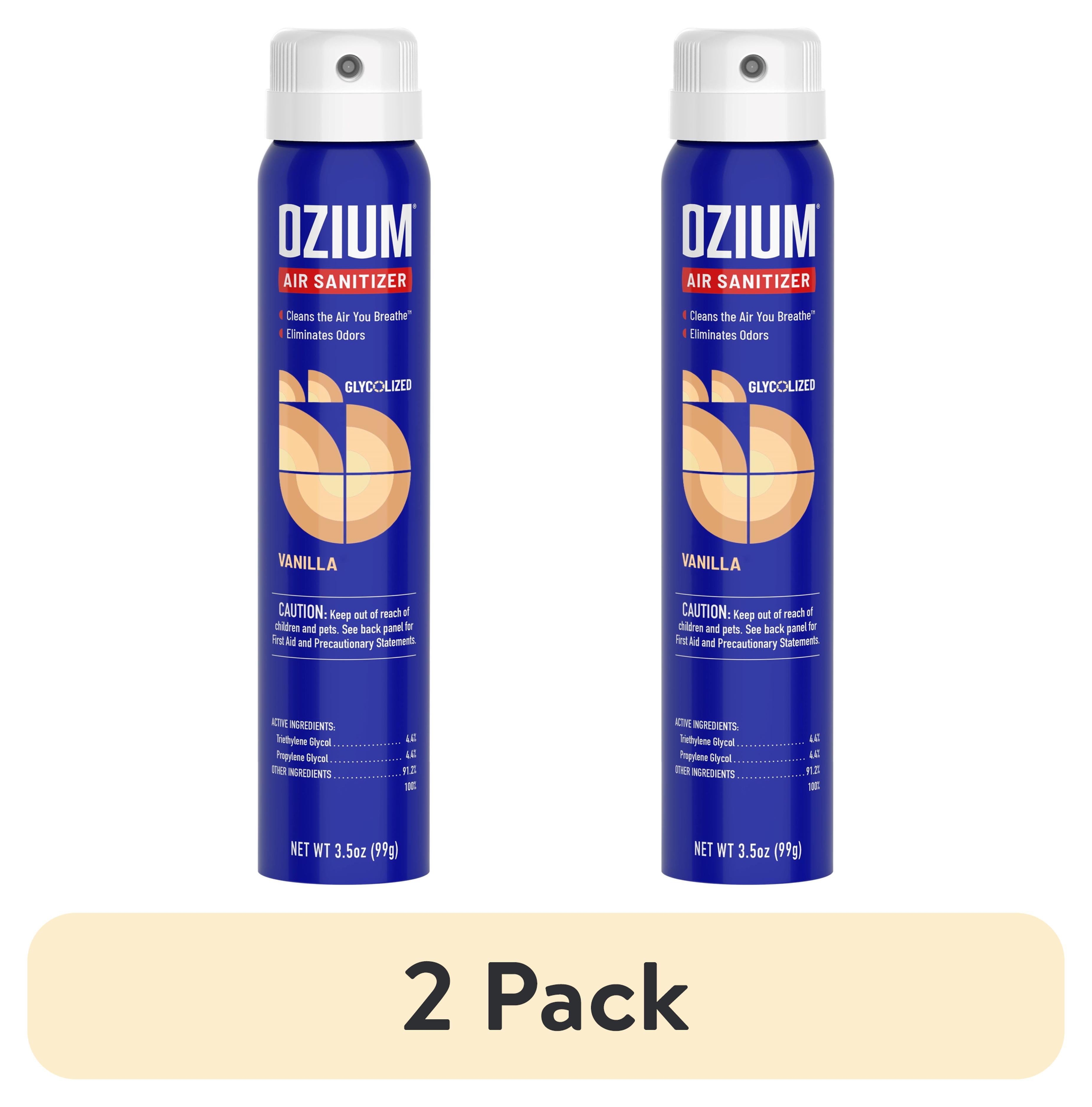 (2 pack) Ozium Spray Vanilla Scent 3.5 oz Air Freshener for Automotive ...