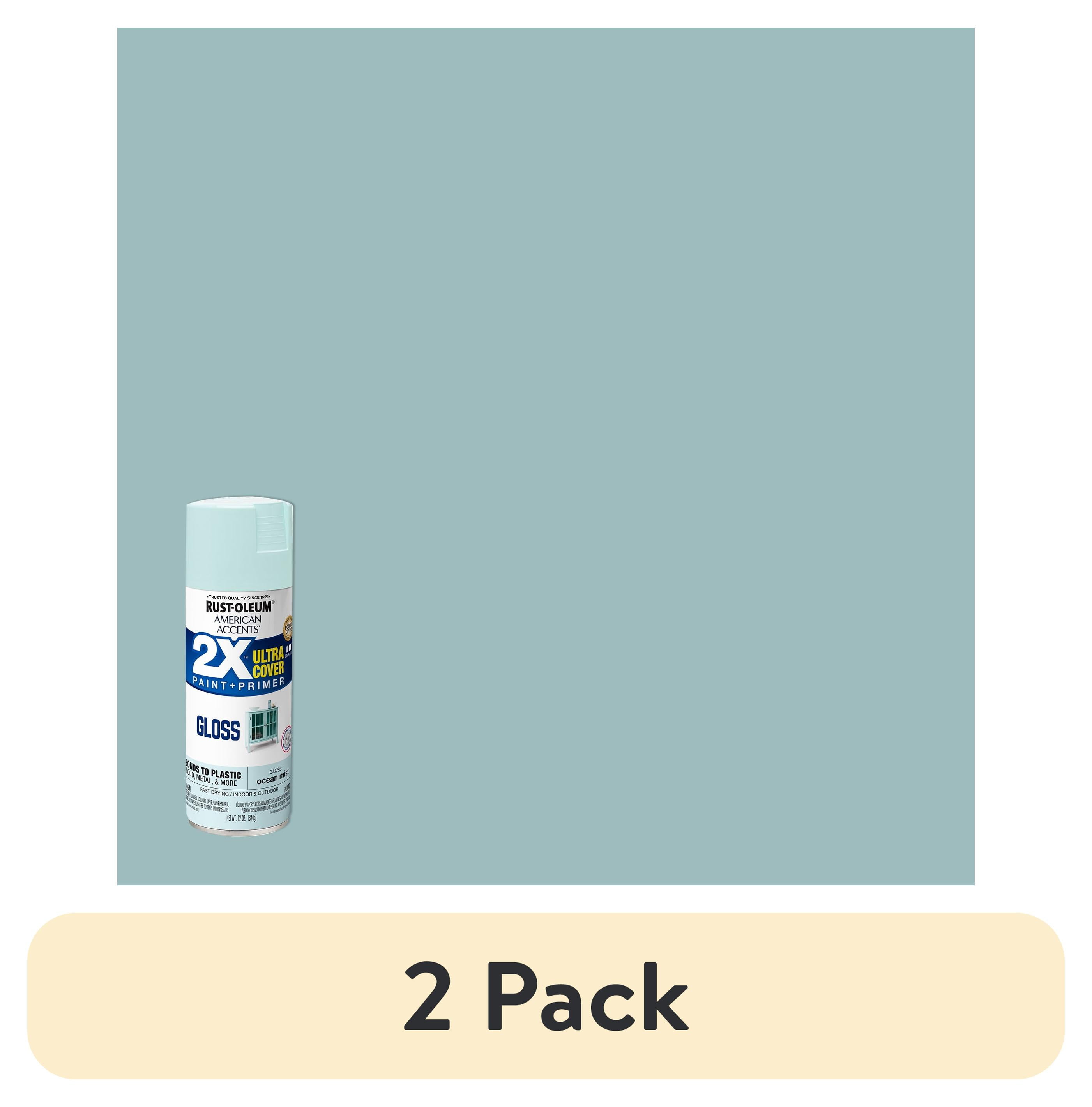 (2 pack) Ocean Mist, Rust-Oleum American Accents 2X Ultra Cover Gloss ...