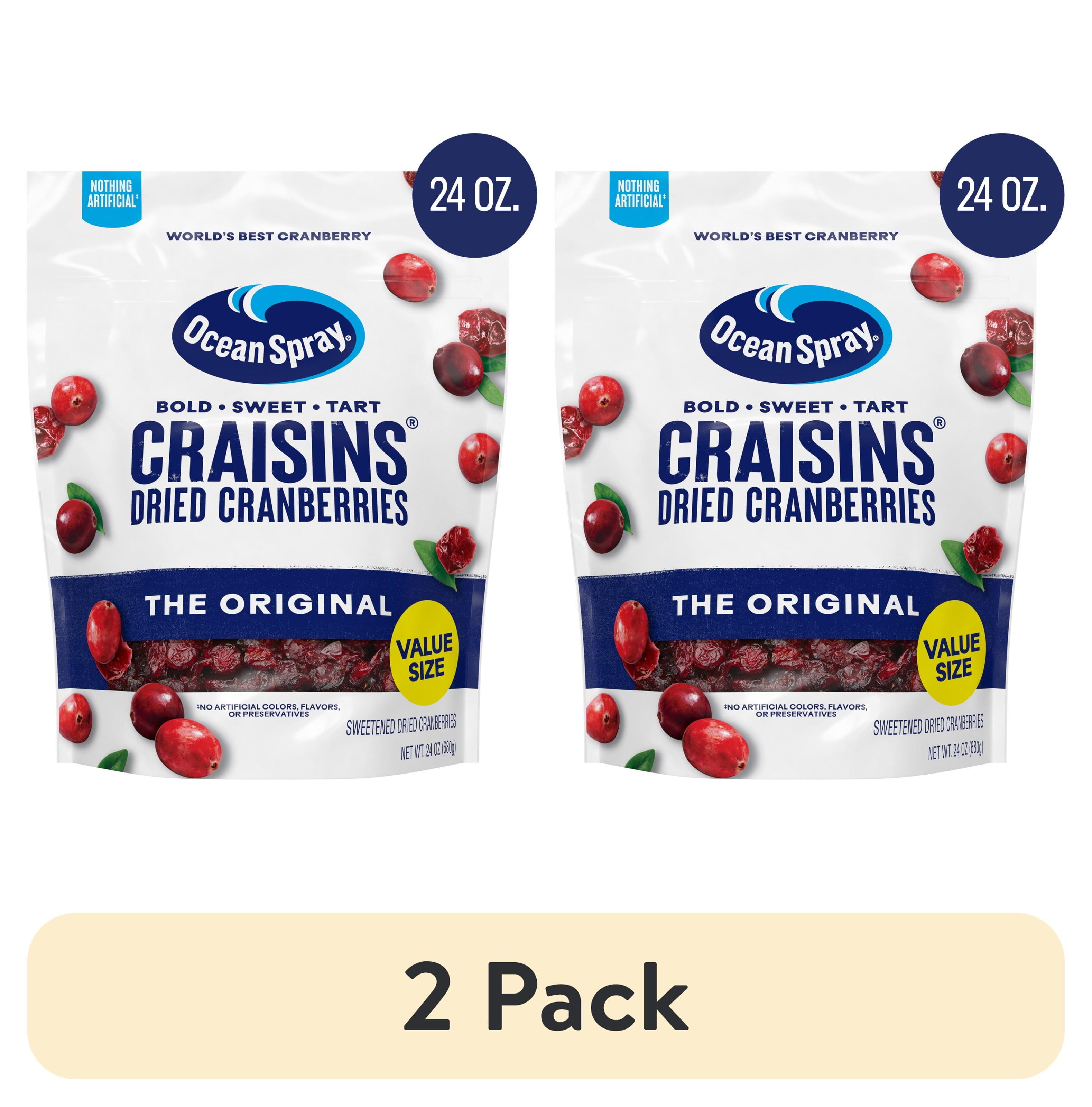 (2 pack) Ocean Spray® Craisins® Original Dried Cranberries, Dried Fruit ...