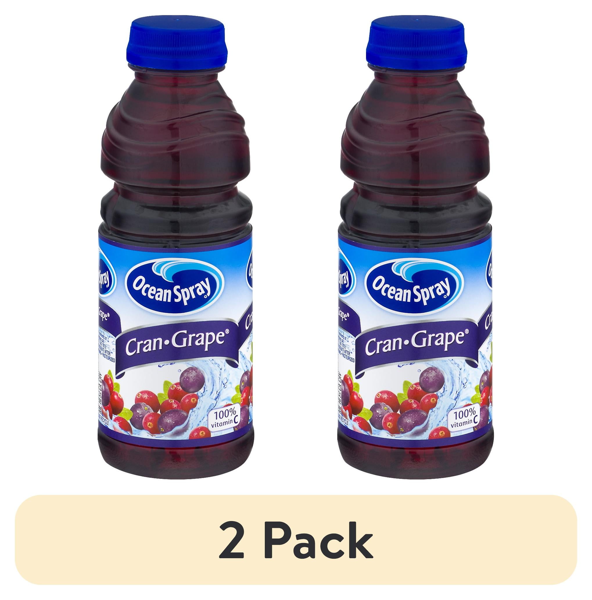 (2 pack) Ocean Spray Cranberry Grape Juice Drink Cocktail, 15.2 fl oz ...