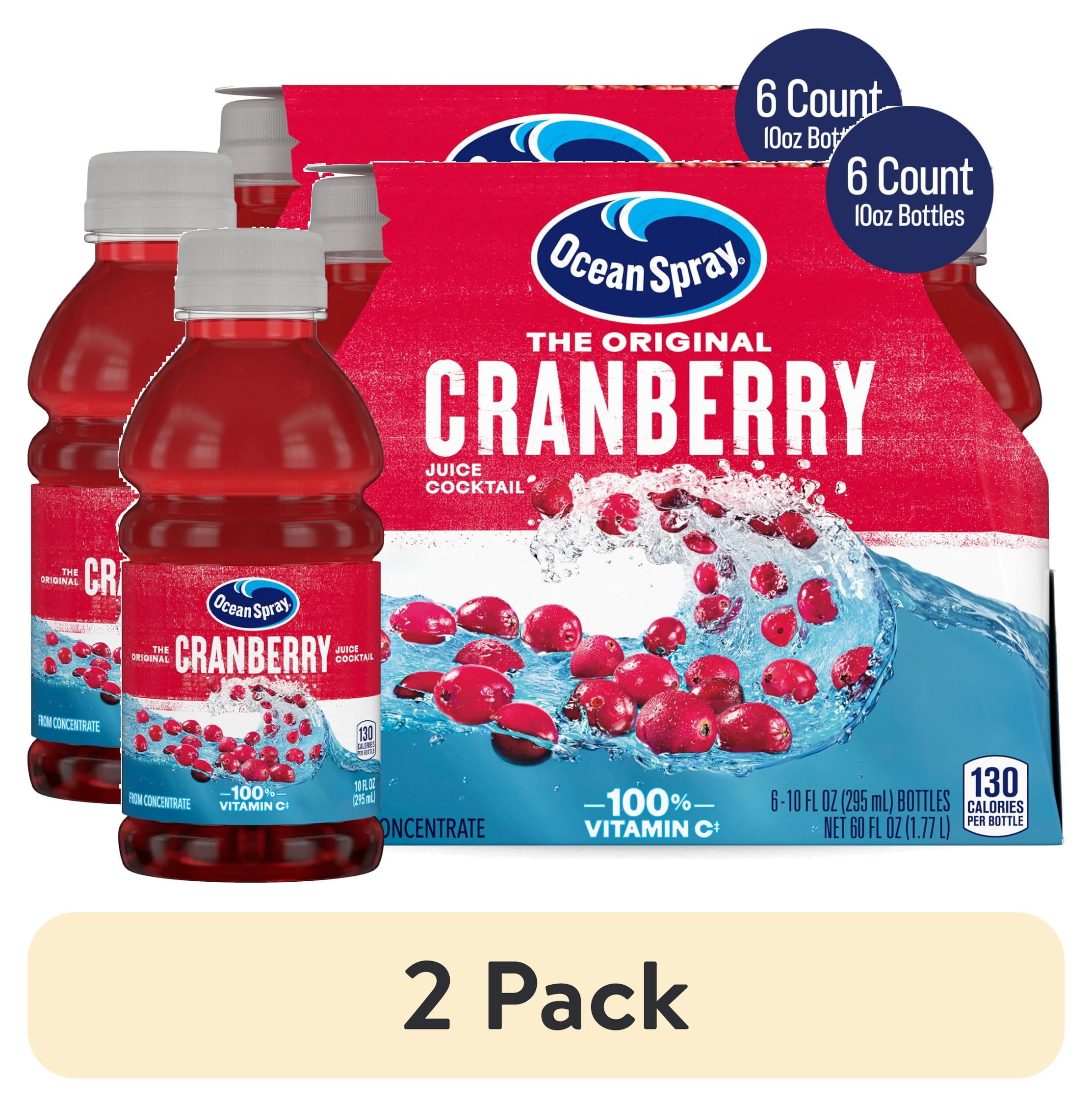 (2 pack) Ocean Spray® Cranberry Juice Cocktail, 10 fl oz Bottles, 6 ...