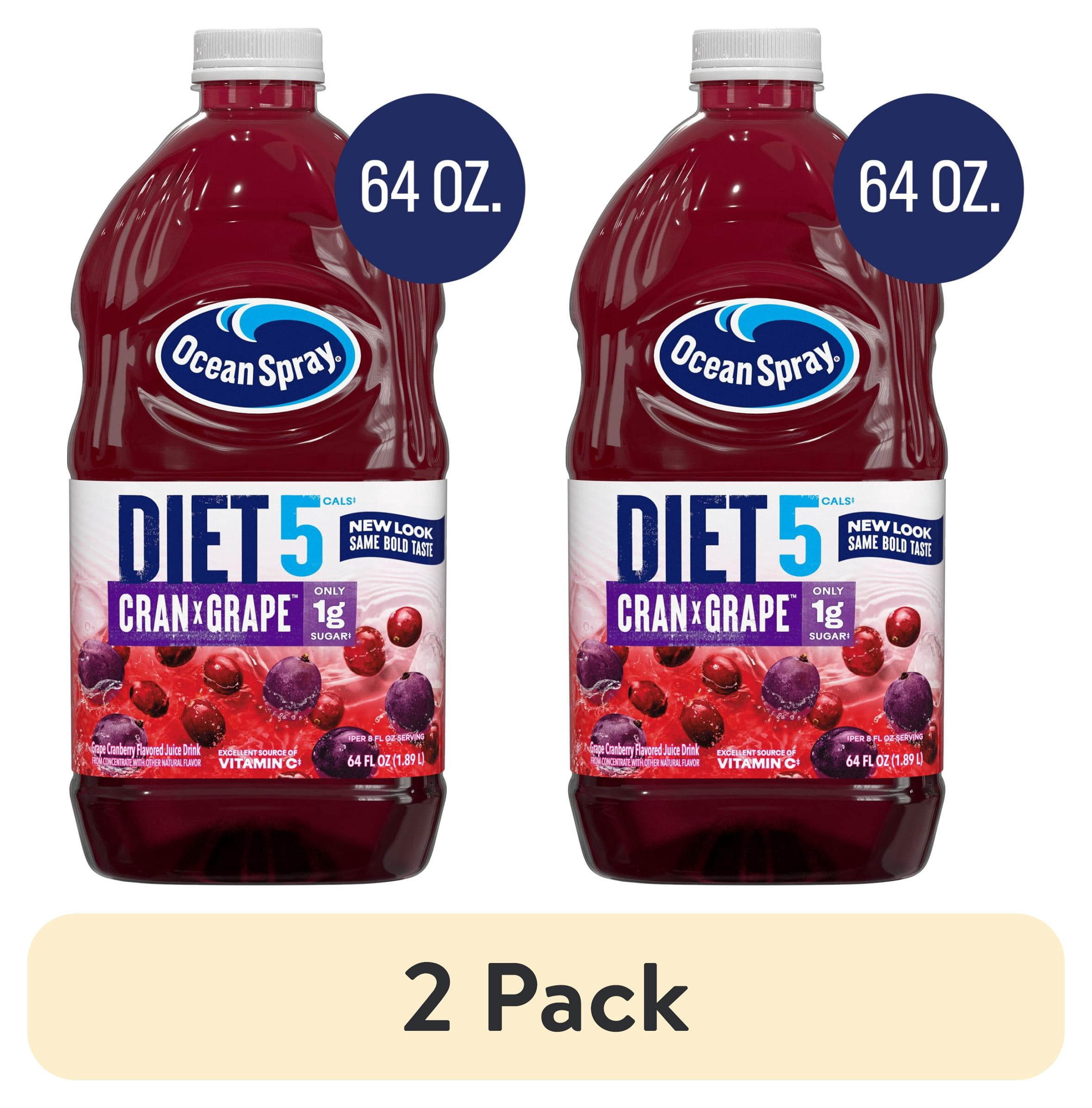 (2 pack) Ocean Spray® Diet Cran-Grape® Cranberry Grape Juice Drink, 64 ...