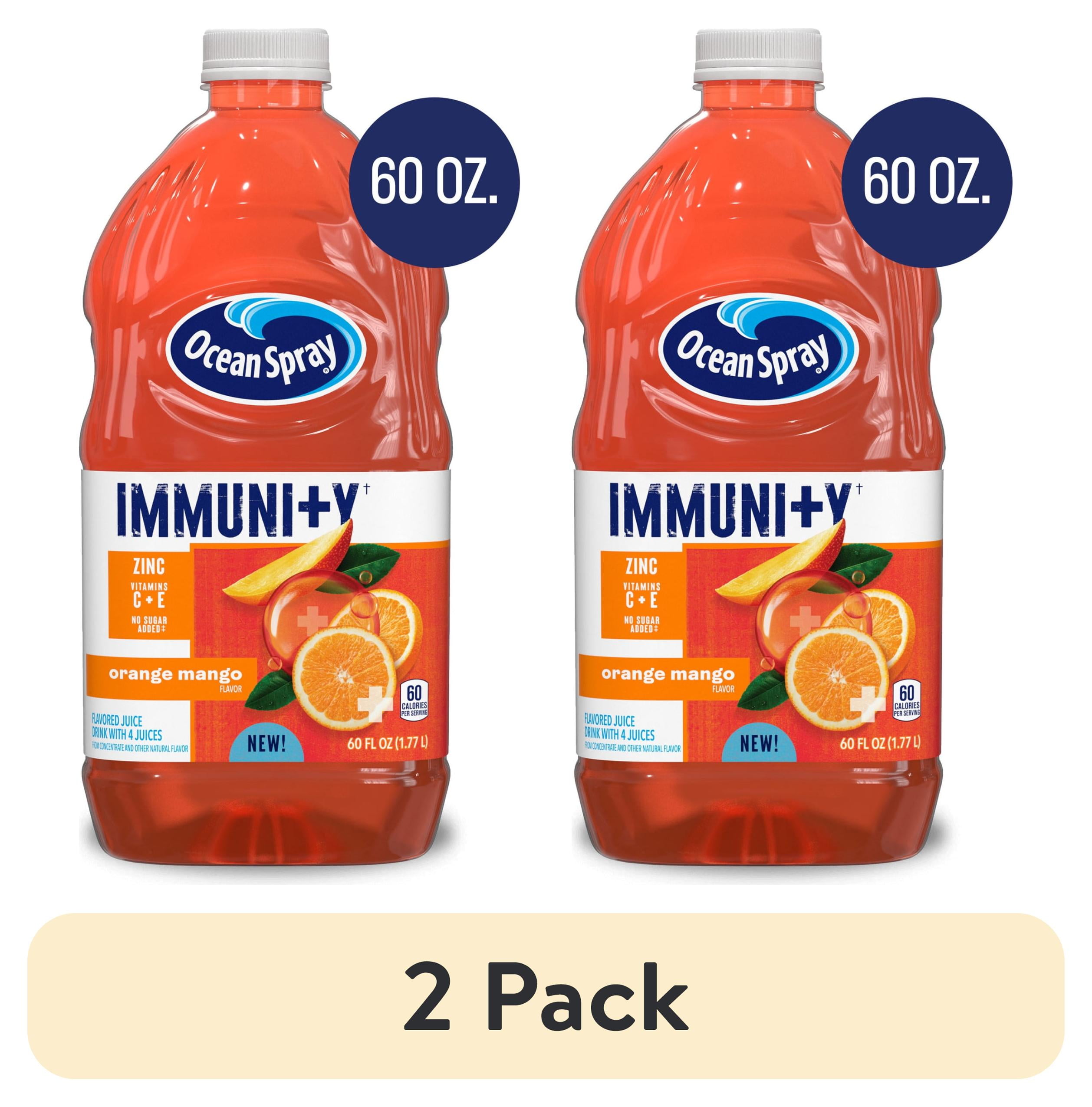 (2 pack) Ocean Spray® Immunity Orange Mango Juice Drink, 60 fl oz ...